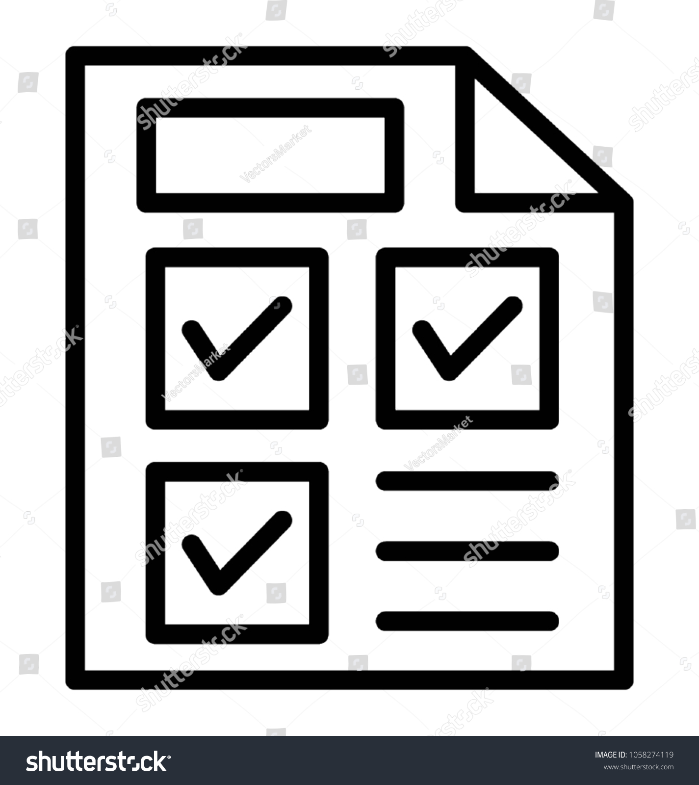 Product Selection List Tick Marks Stock Vector (Royalty Free ...