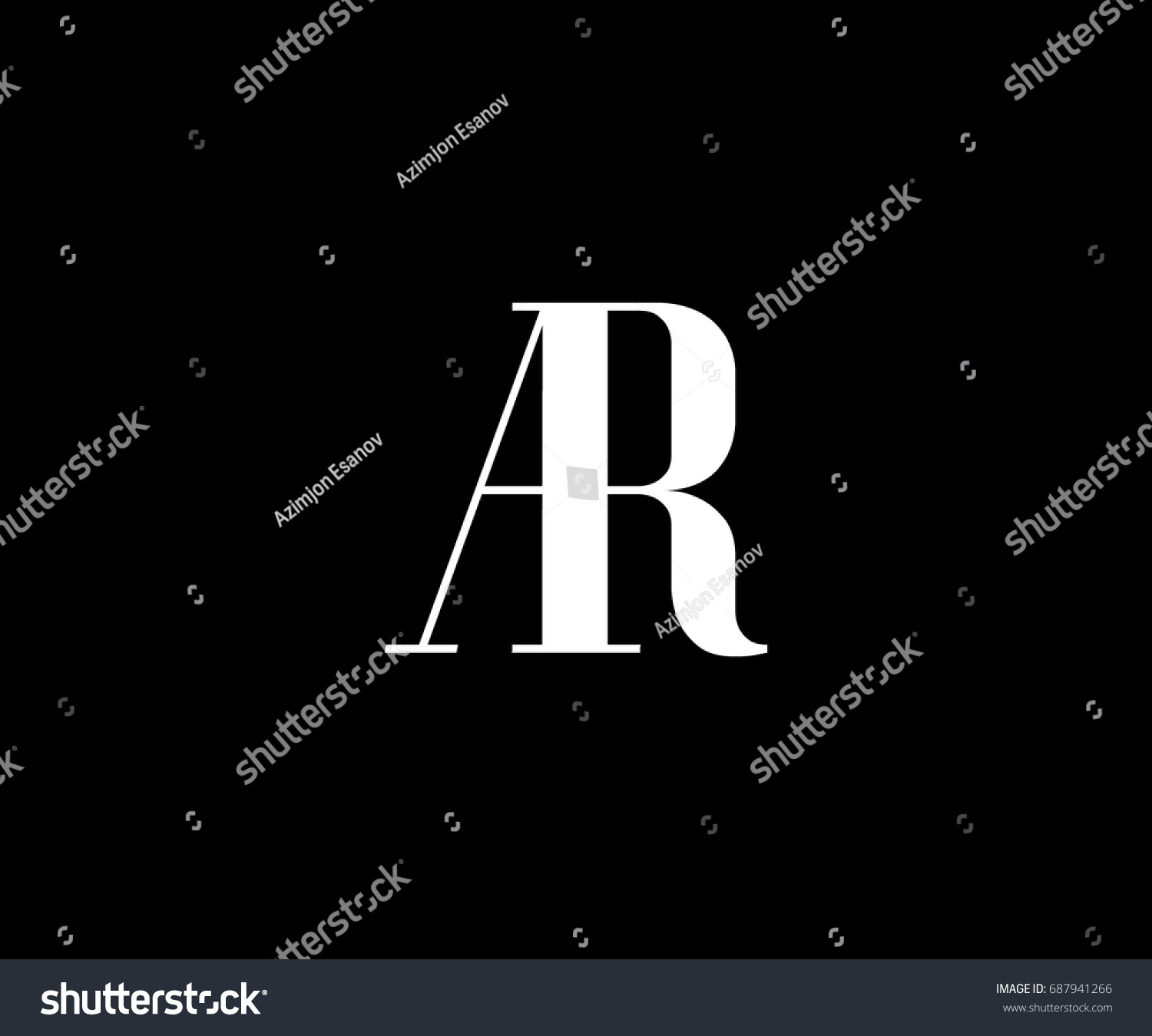 Ar Letter Simple Monogram Logo Design Stock Vector 687941266 - Shutterstock