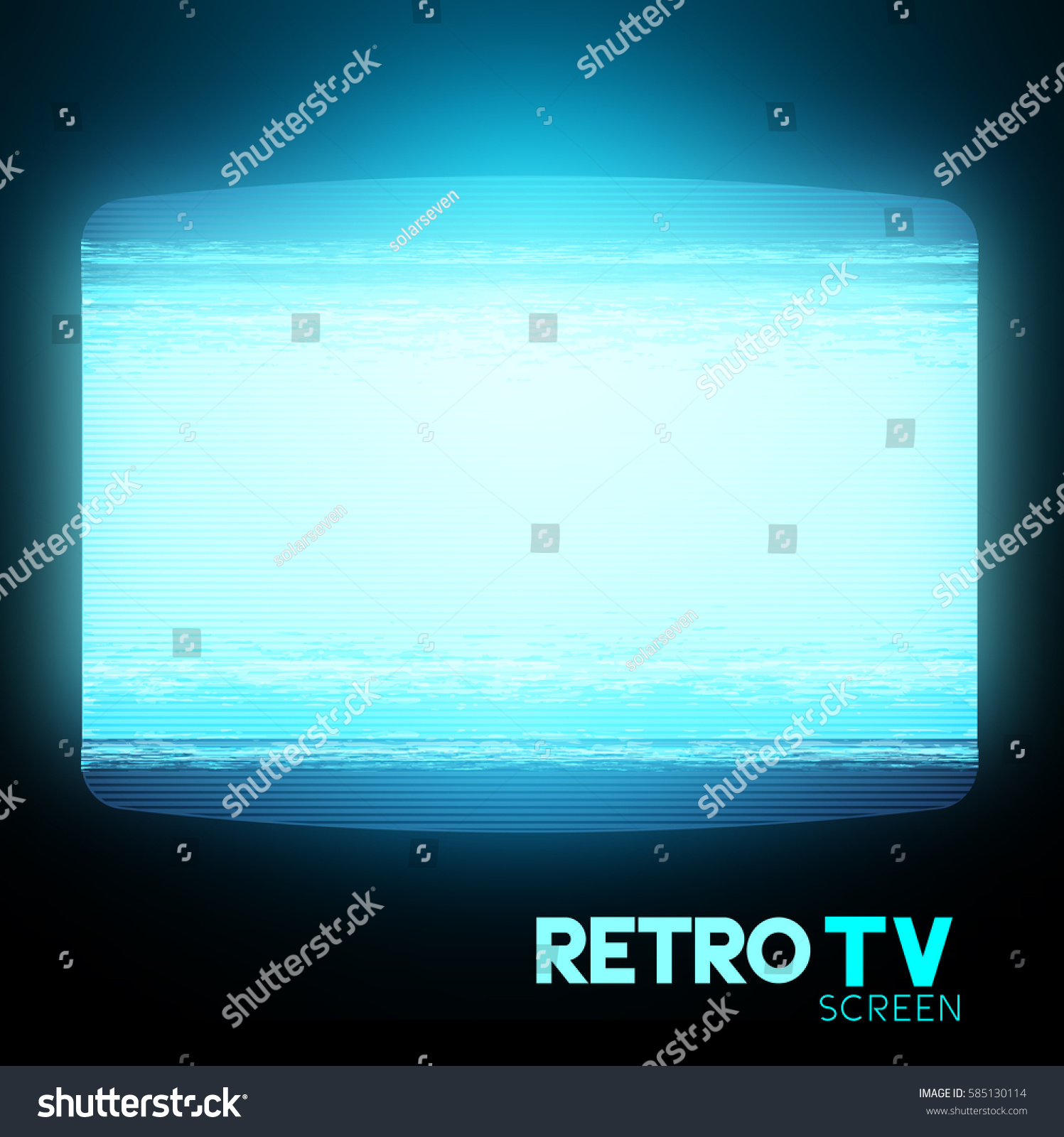 Retro Tv Screen Static Vector Illustration 스톡 벡터(로열티 프리) 585130114 ...