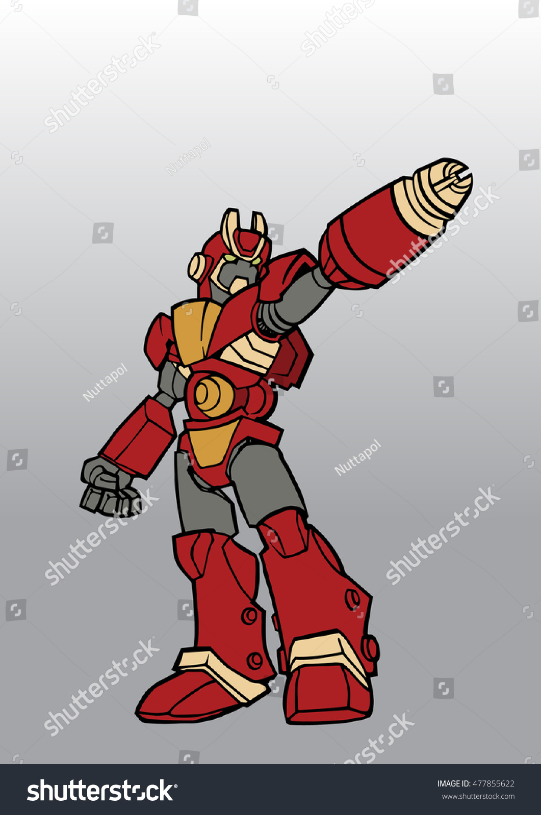 Robot Aim Gun Blasting Stock Vector (Royalty Free) 477855622 | Shutterstock