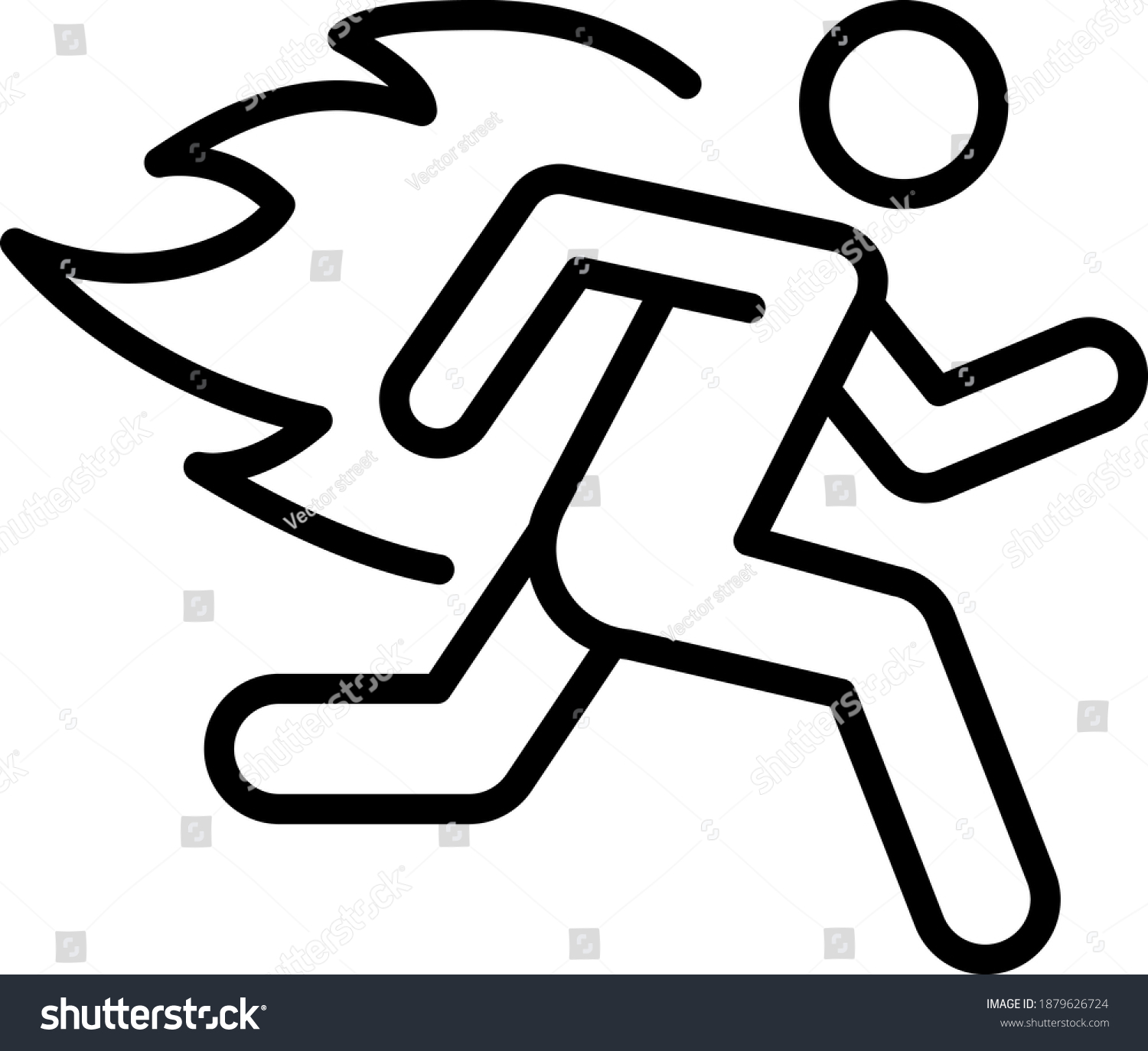 Running Man Icon Immediate Icon Concept Stock Vector (Royalty Free ...