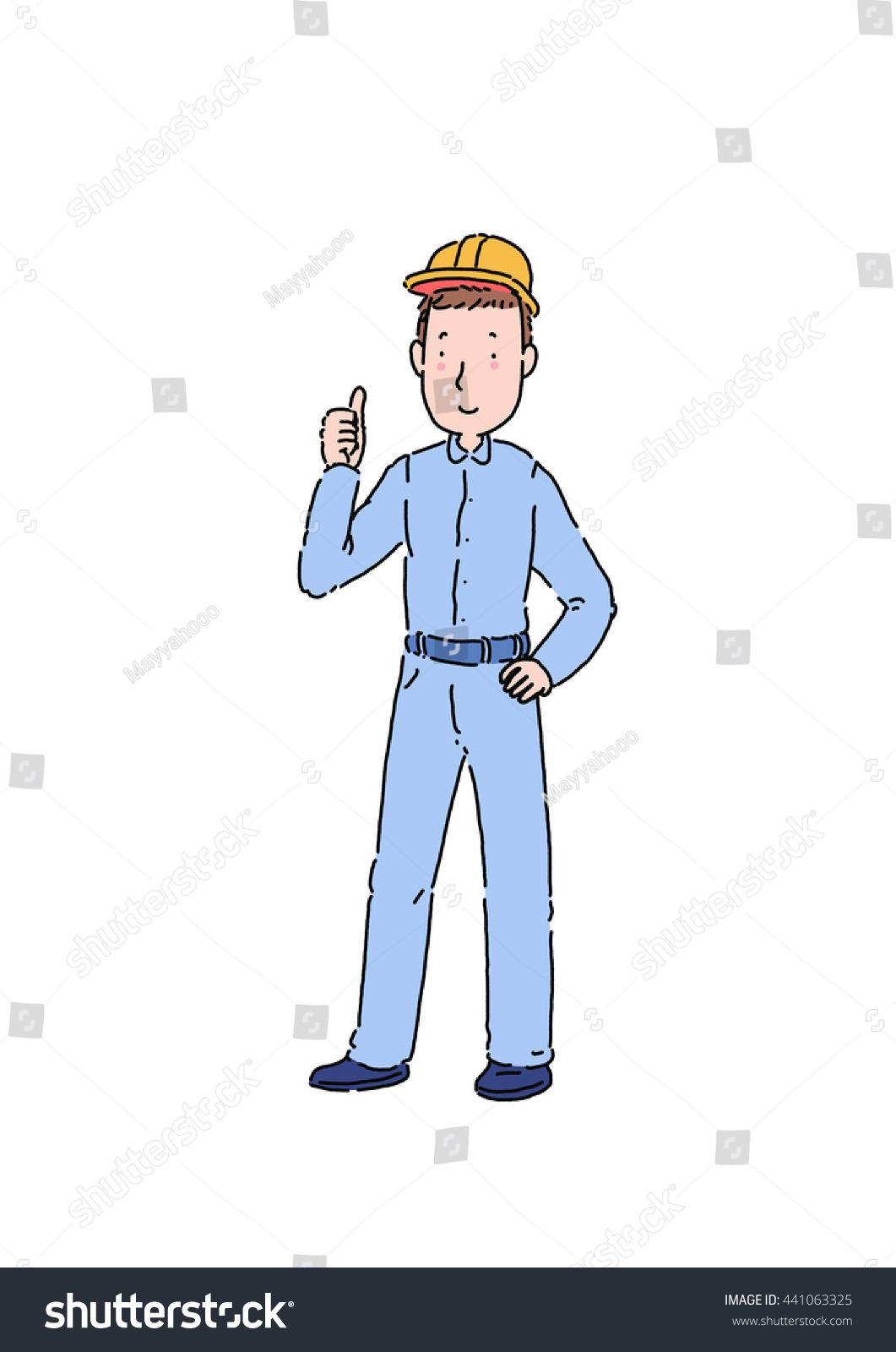 Safety Man Character Vector Stock Vector (Royalty Free) 441063325