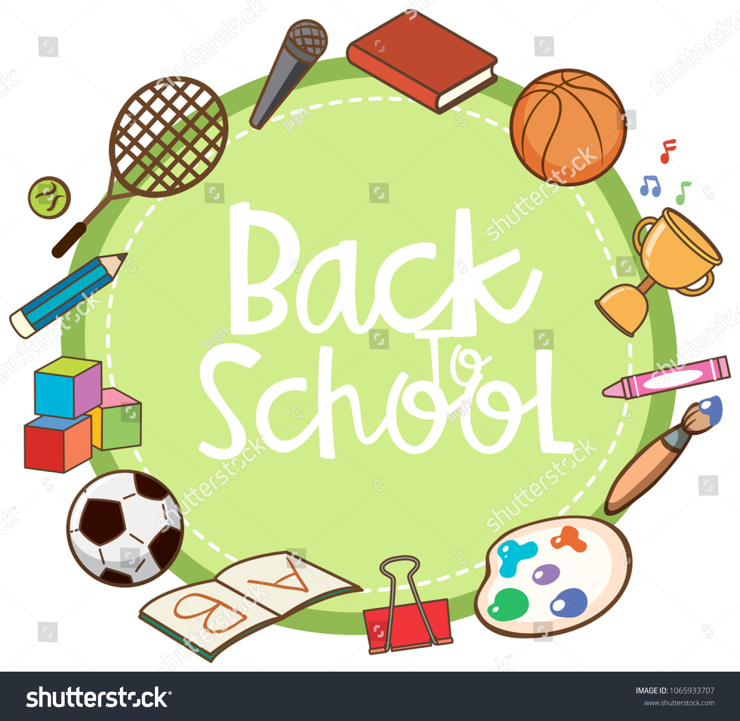 School Element On White Background Illustration Stock Vector (Royalty ...