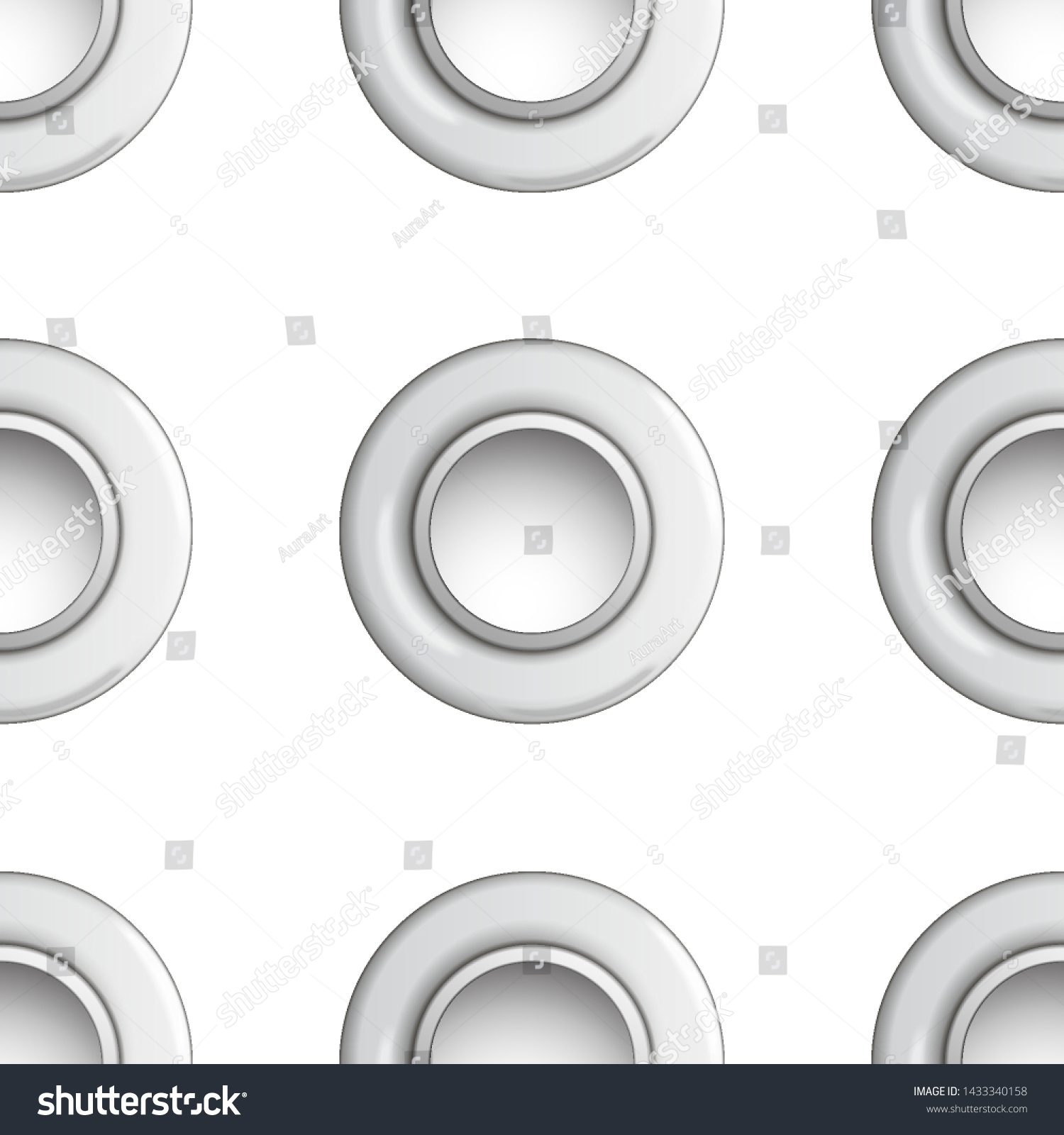 Silver Eyelet Polka Dot Seamless Pattern Stock Vector (Royalty Free ...
