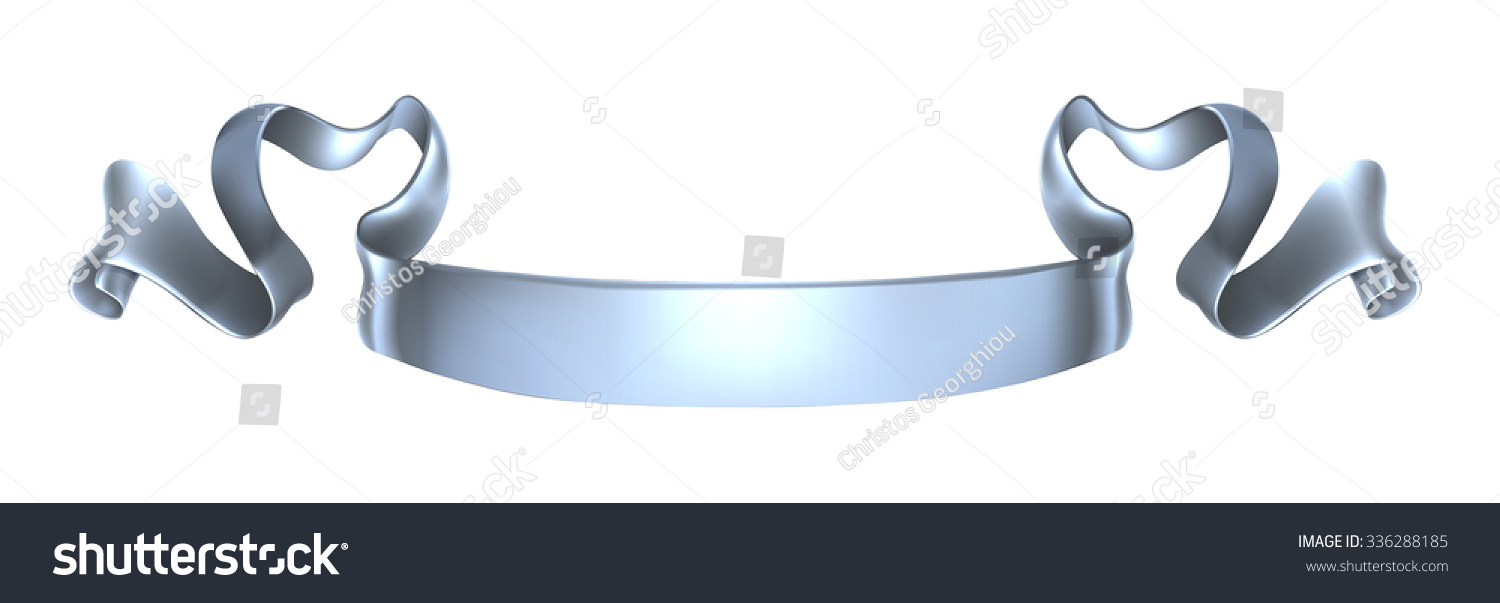 Silver Metal Banner Scroll Design Stock Vector (Royalty Free) 336288185 ...