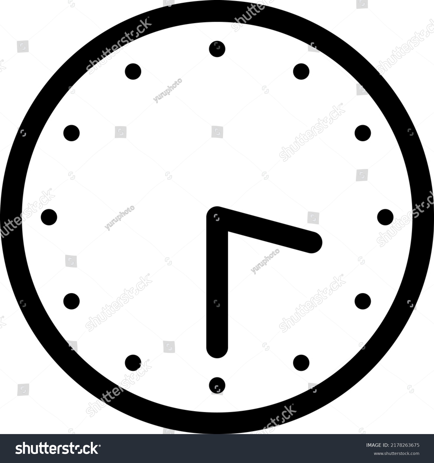 Simple Clock Face That Shows Just Stock Vector (Royalty Free ...