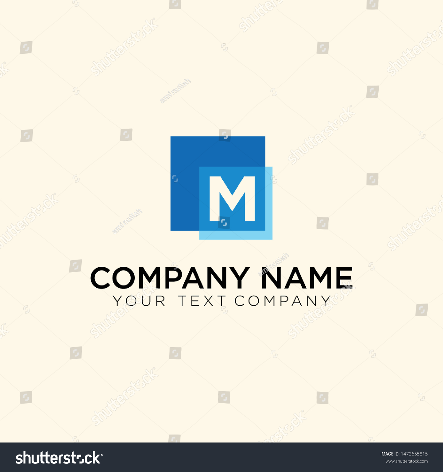 Simple Company Name Symbol: vector de stock (libre de regalías ...