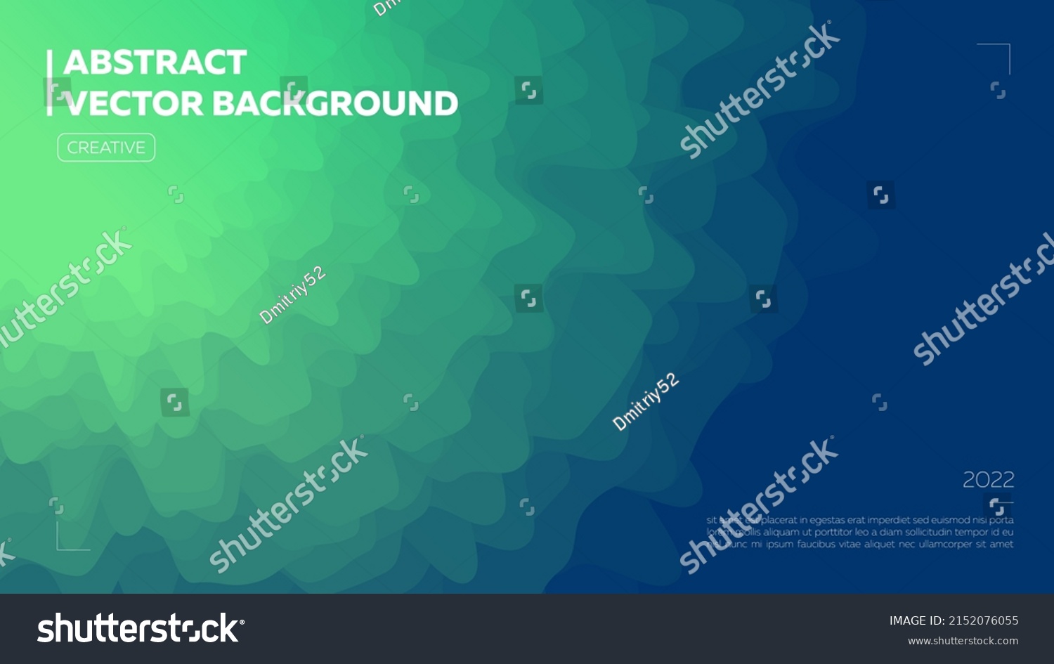 Simple Concise Background Green Tones Wavy Stock Vector (Royalty Free ...