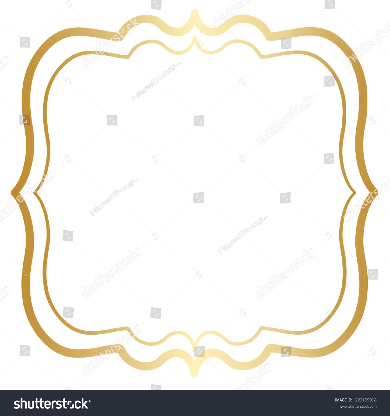 Simple Double Lined Vector Border Frame Stock Vector (Royalty Free ...