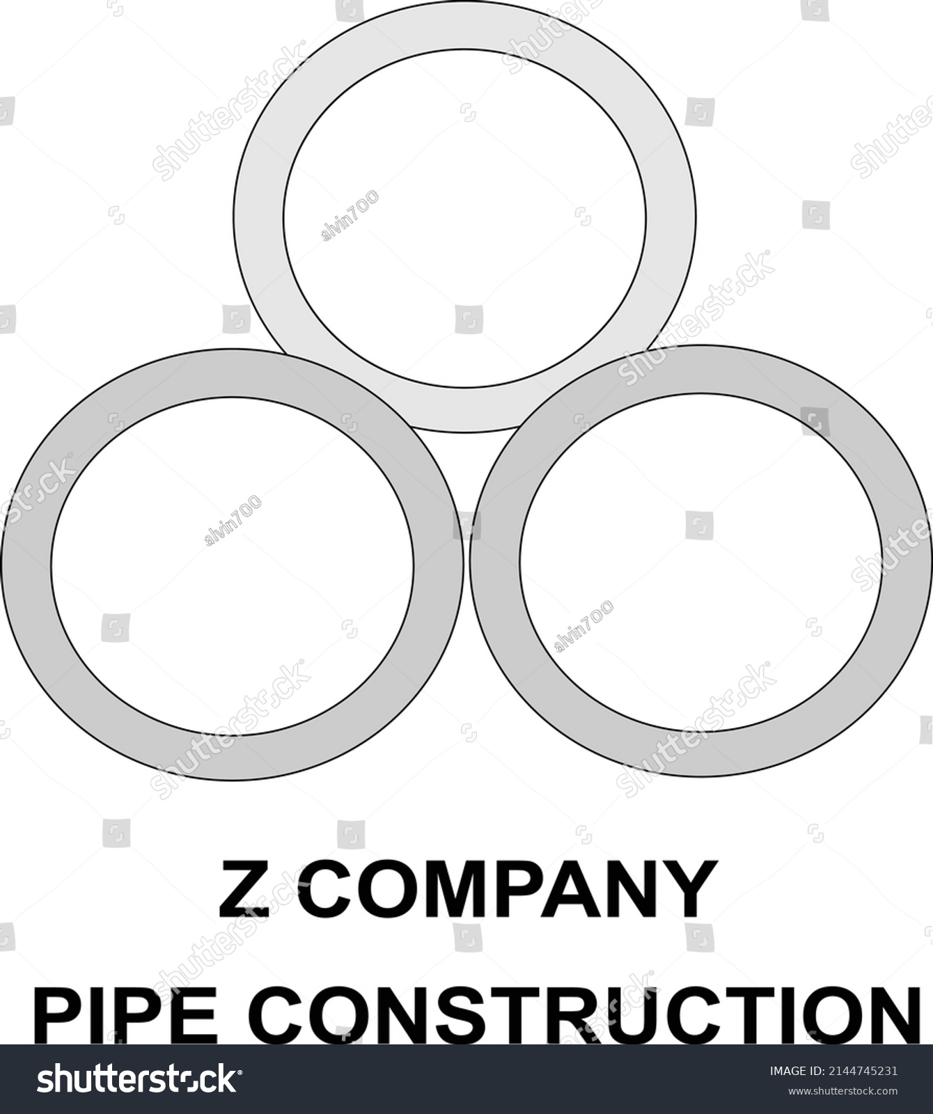 Simple Logo Pipe Construction Service Stock Vector (Royalty Free ...