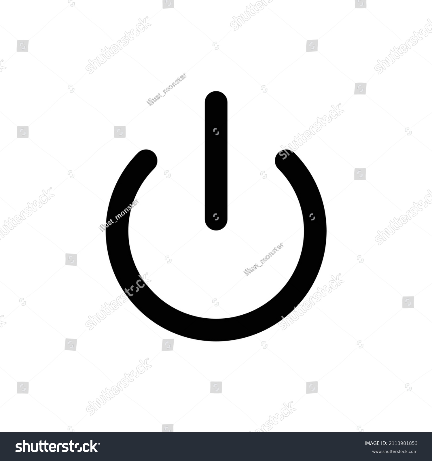 Simple Power Icon Switch Vectors Stock Vector (Royalty Free) 2113981853 ...