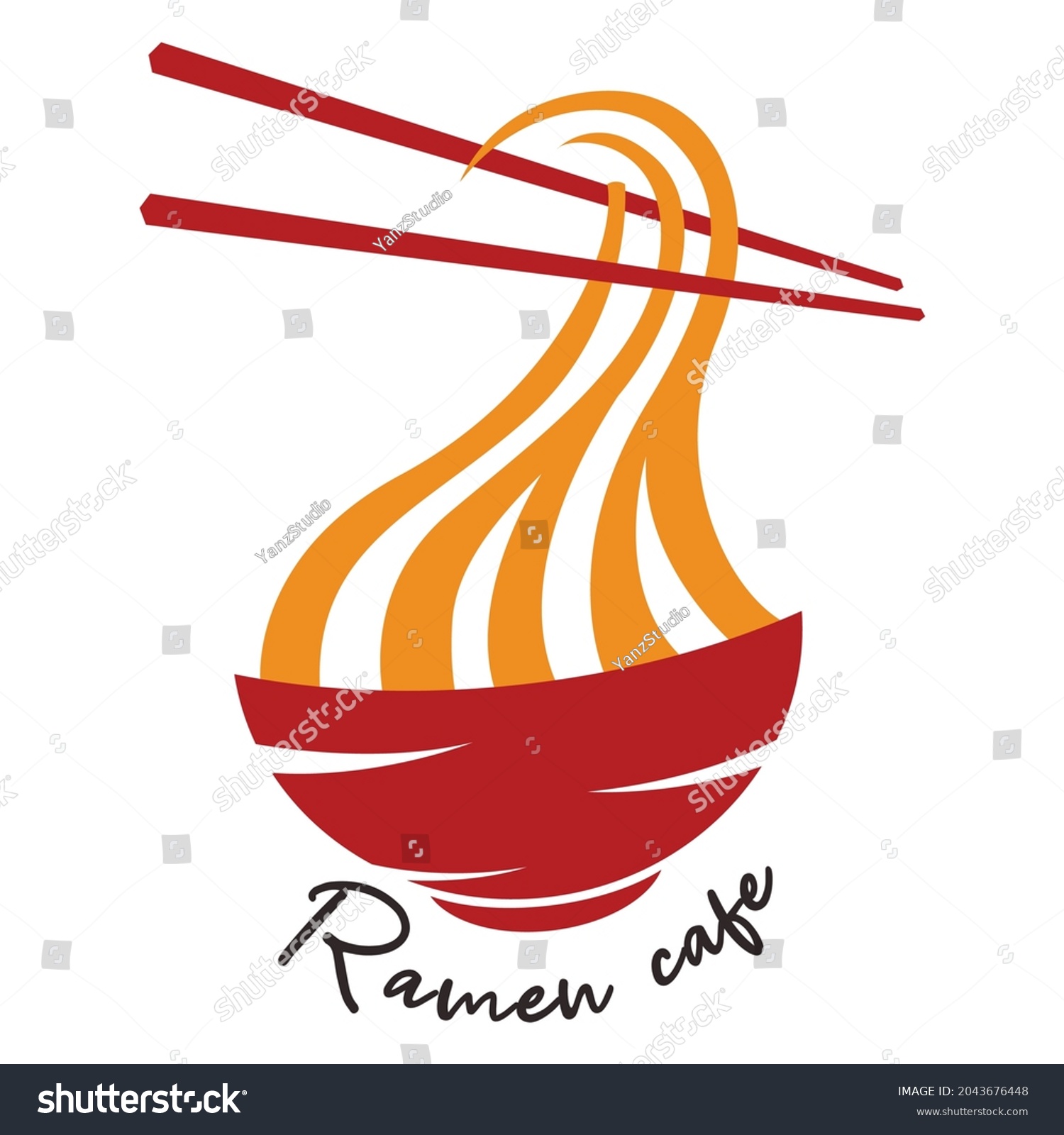 Simple Ramen Logo Noodle Logo Stock Vector (Royalty Free) 2043676448 ...