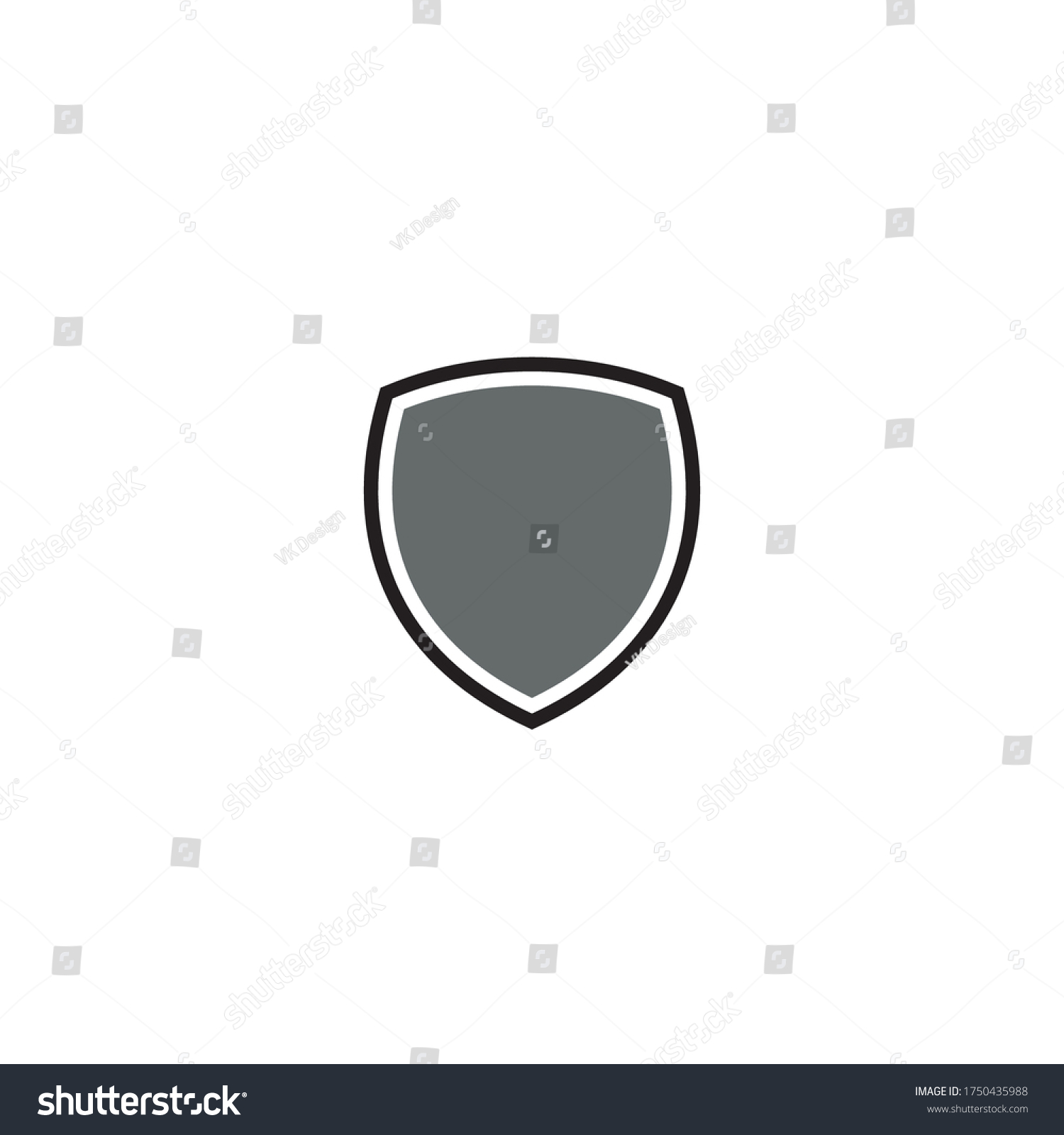 Simple Shield Logo Icon Design Stock Vector (Royalty Free) 1750435988 ...