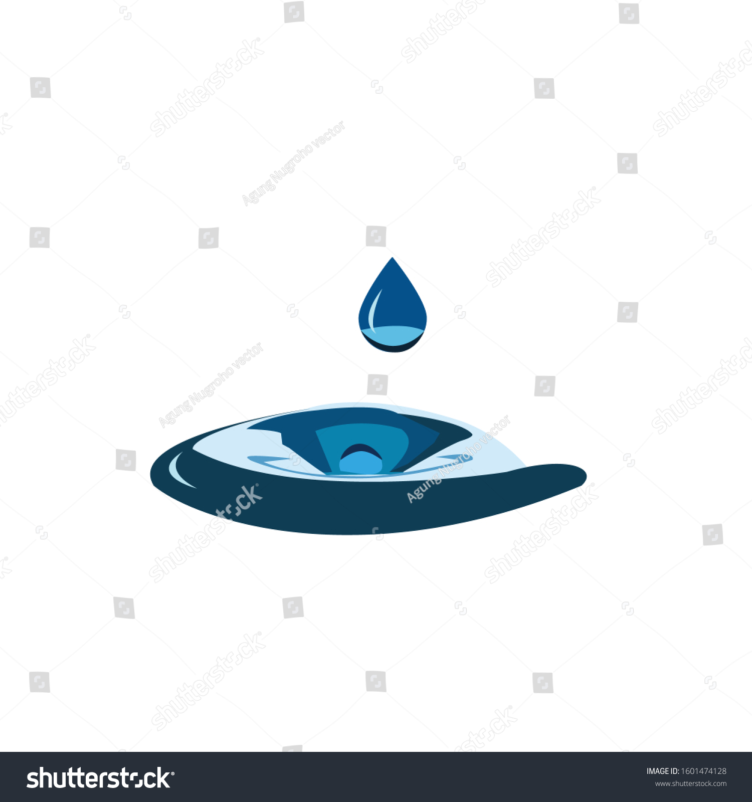 Simple Water Vector Illustration Stock Vector (Royalty Free) 1601474128 ...
