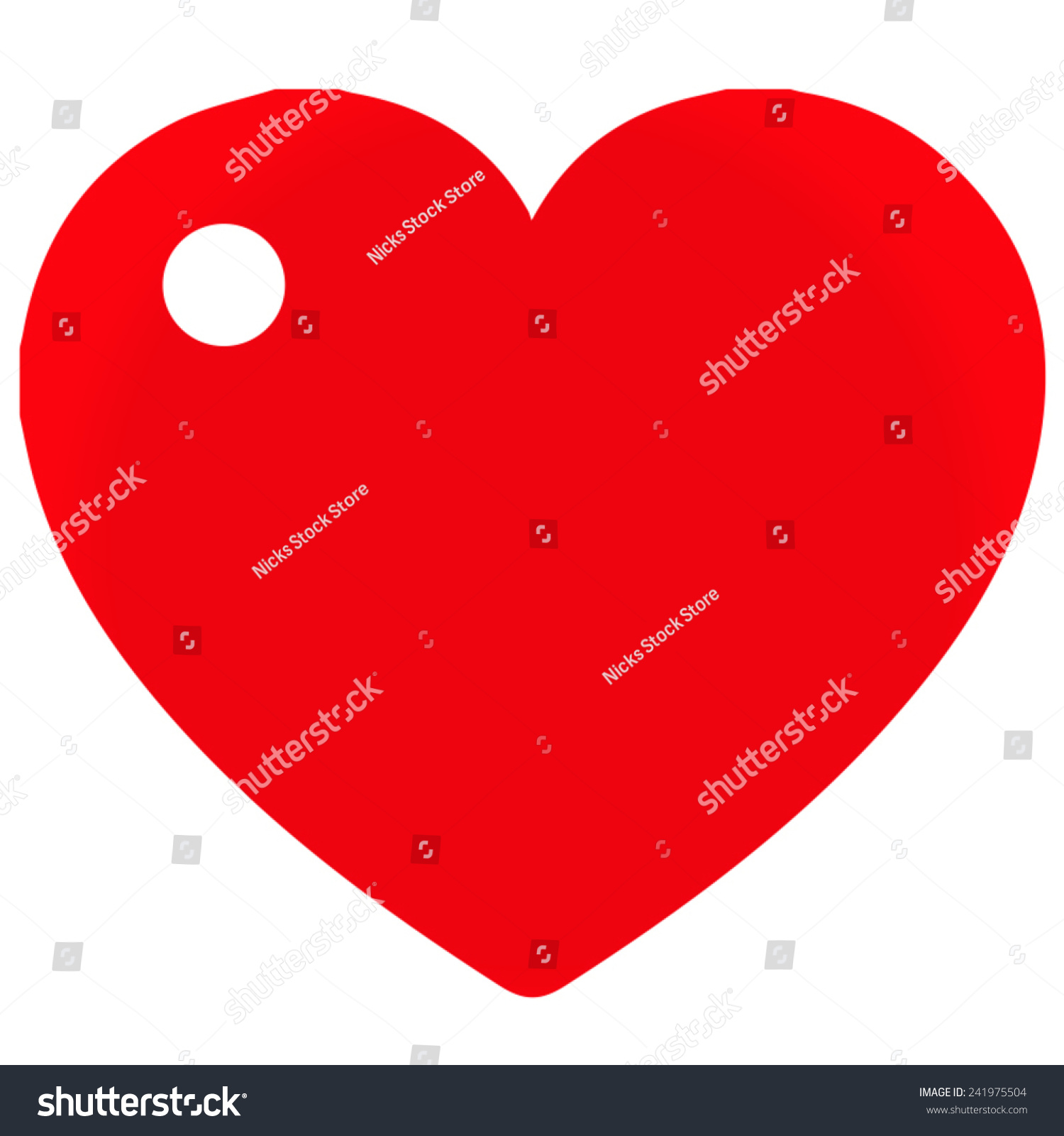 Single Large Red Heart Stock Vector (Royalty Free) 241975504