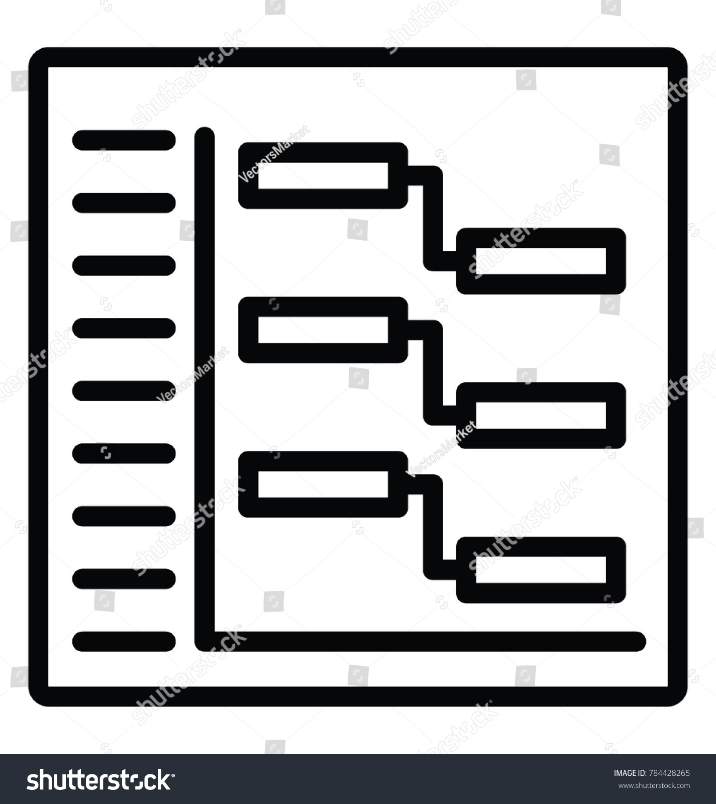 Sitemap Designed Representing Planning Chart Line Stock Vector (Royalty ...