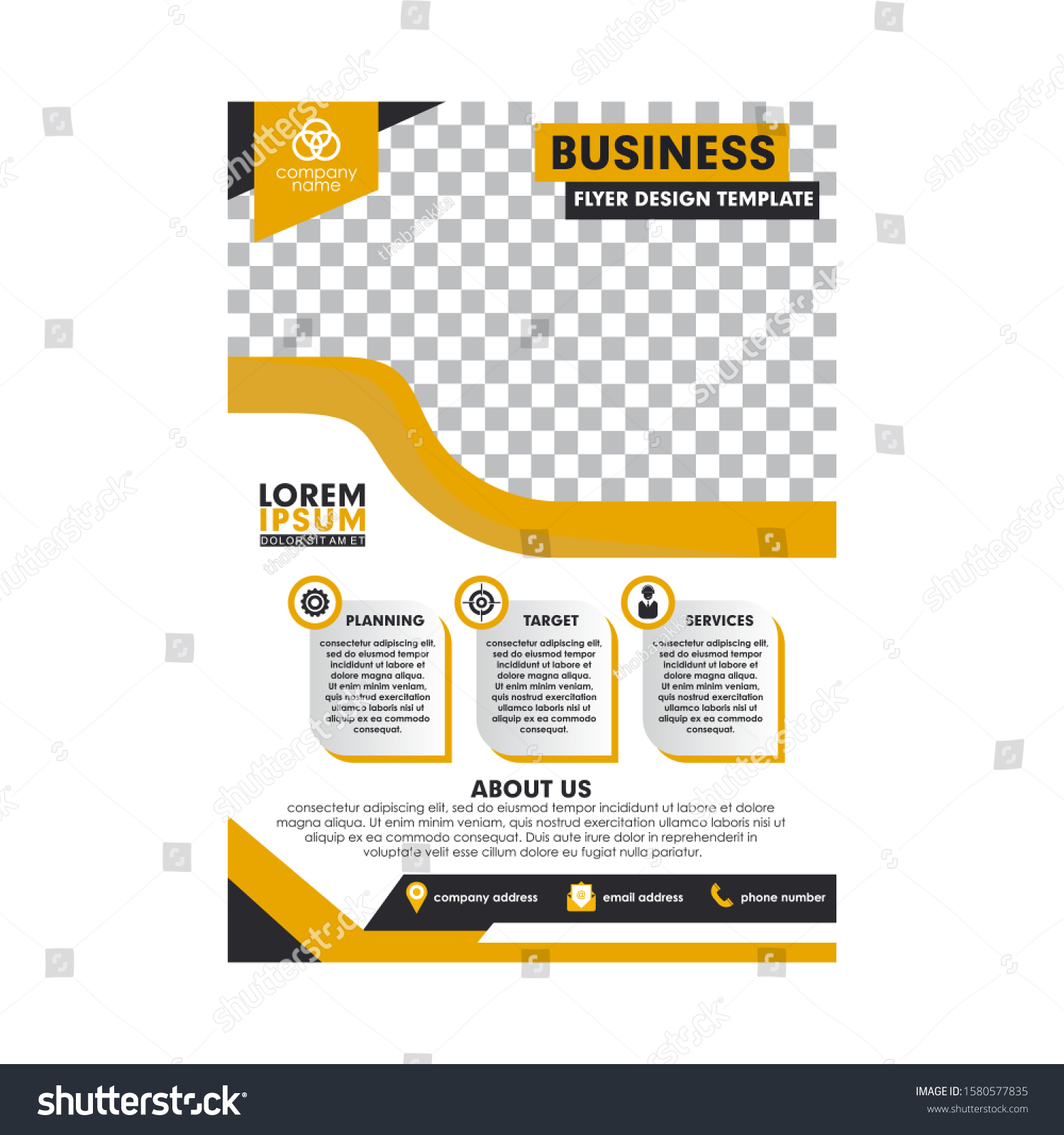 A4 Size Flyer Design Illustation Vector Stock Vector (Royalty Free ...