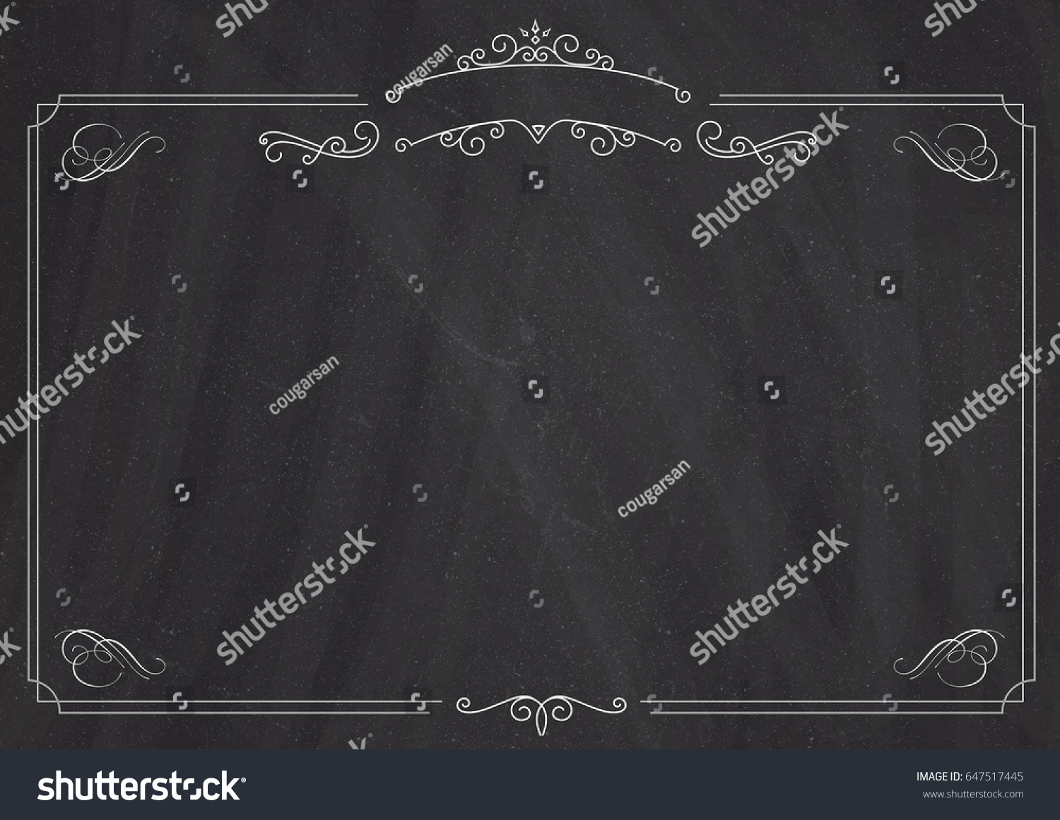 A4 Size Horizontal Cafe Menu Ornamental Stock Vector Royalty Free 647517445