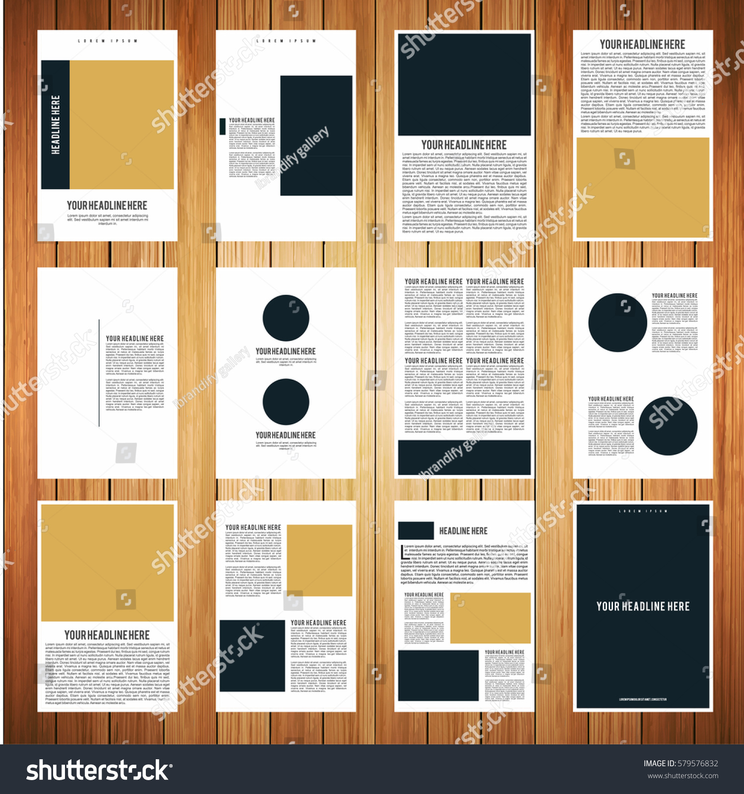 A4 Size Portrait Book Brochure Template Stock Vector (Royalty Free ...