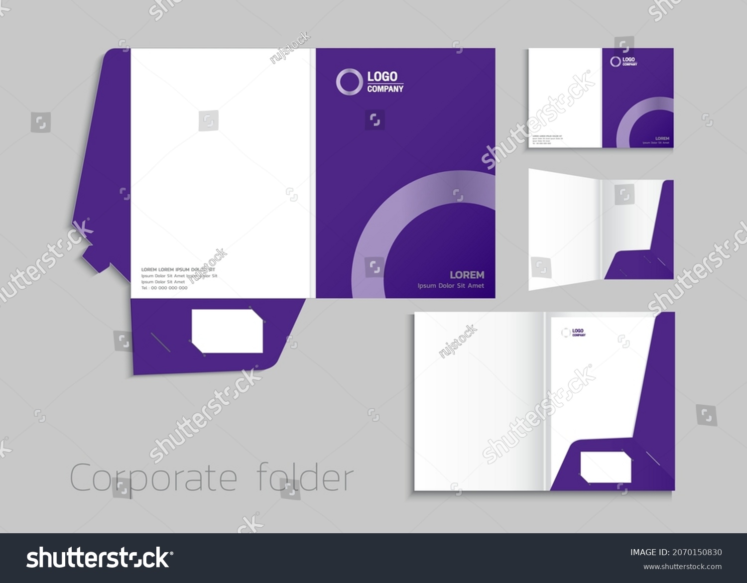 A4 Size Single Pocket Folder Mockup Stock Vector (Royalty Free) 2070150830