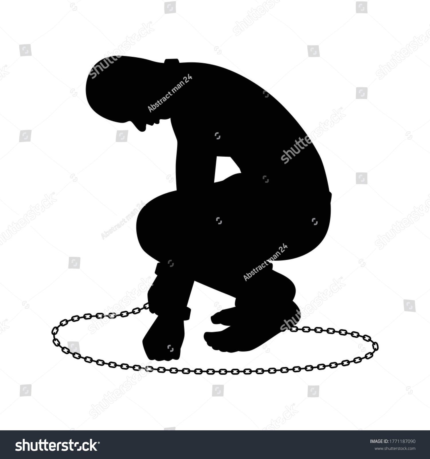 Slave Chain Silhouette Vector: เวกเตอร์สต็อก (ปลอดค่าลิขสิทธิ์ ...