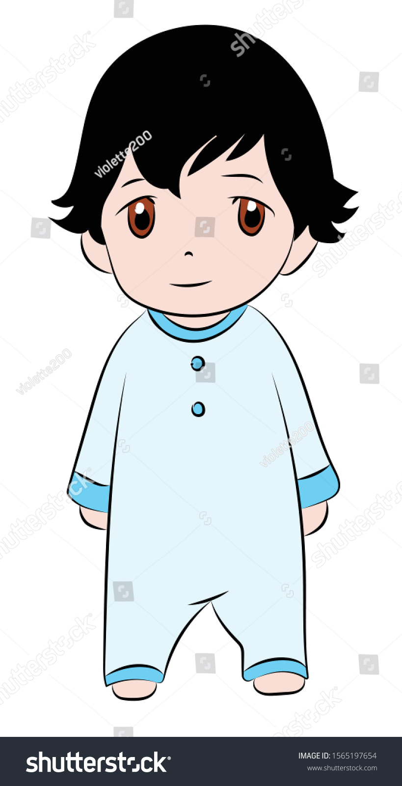 Small Child Standing Looking Something Stock Vector (Royalty Free ...