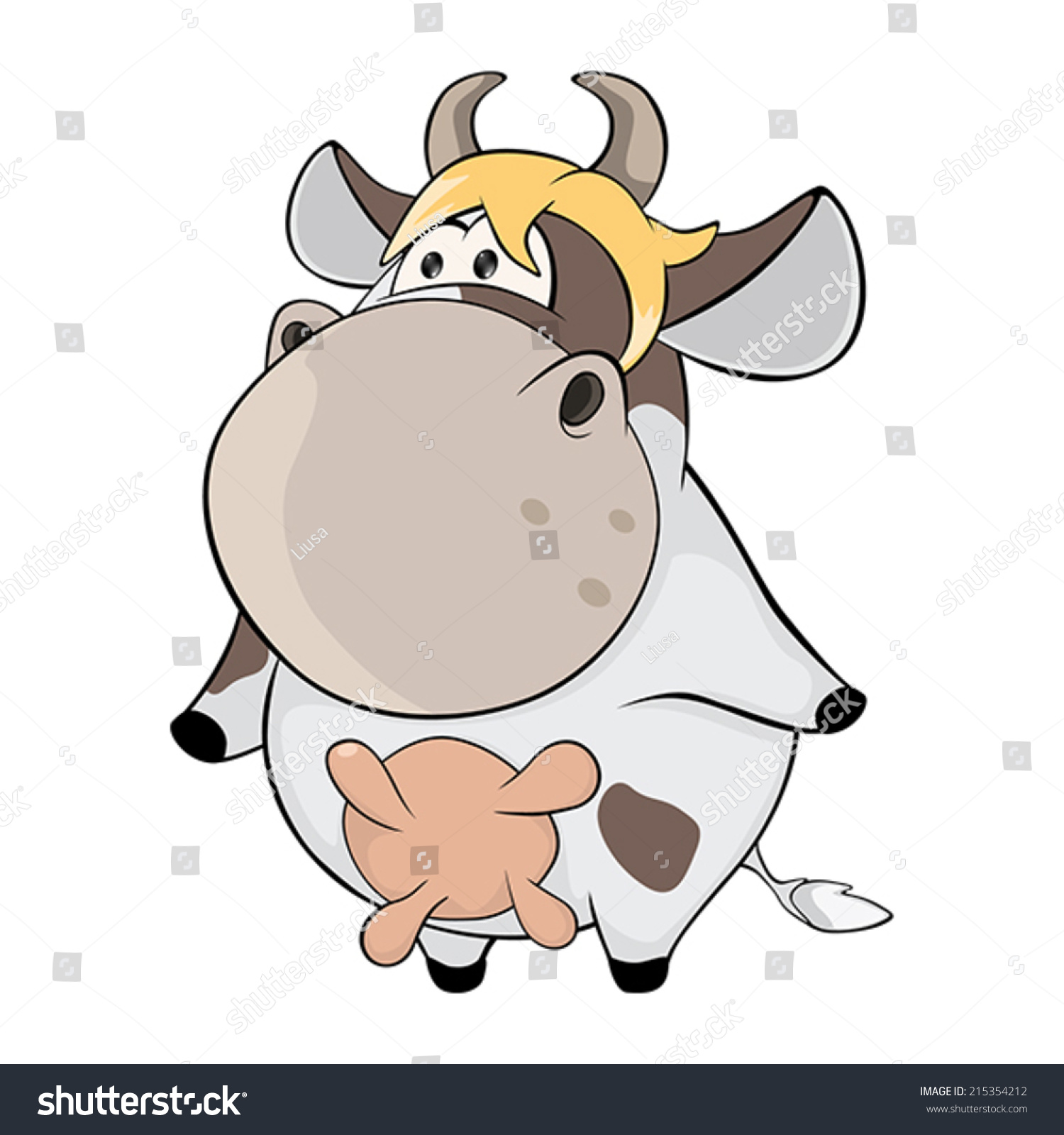 Small Cow Cartoon Stock Vector (Royalty Free) 215354212