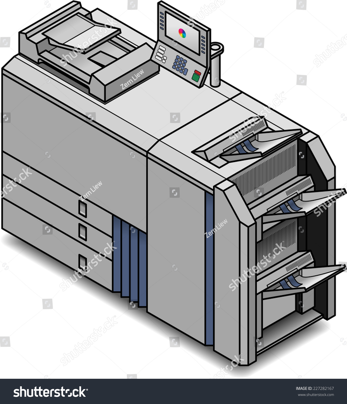 Small Digital Presscopierscannerprinterpublisher Stock Vector (Royalty ...