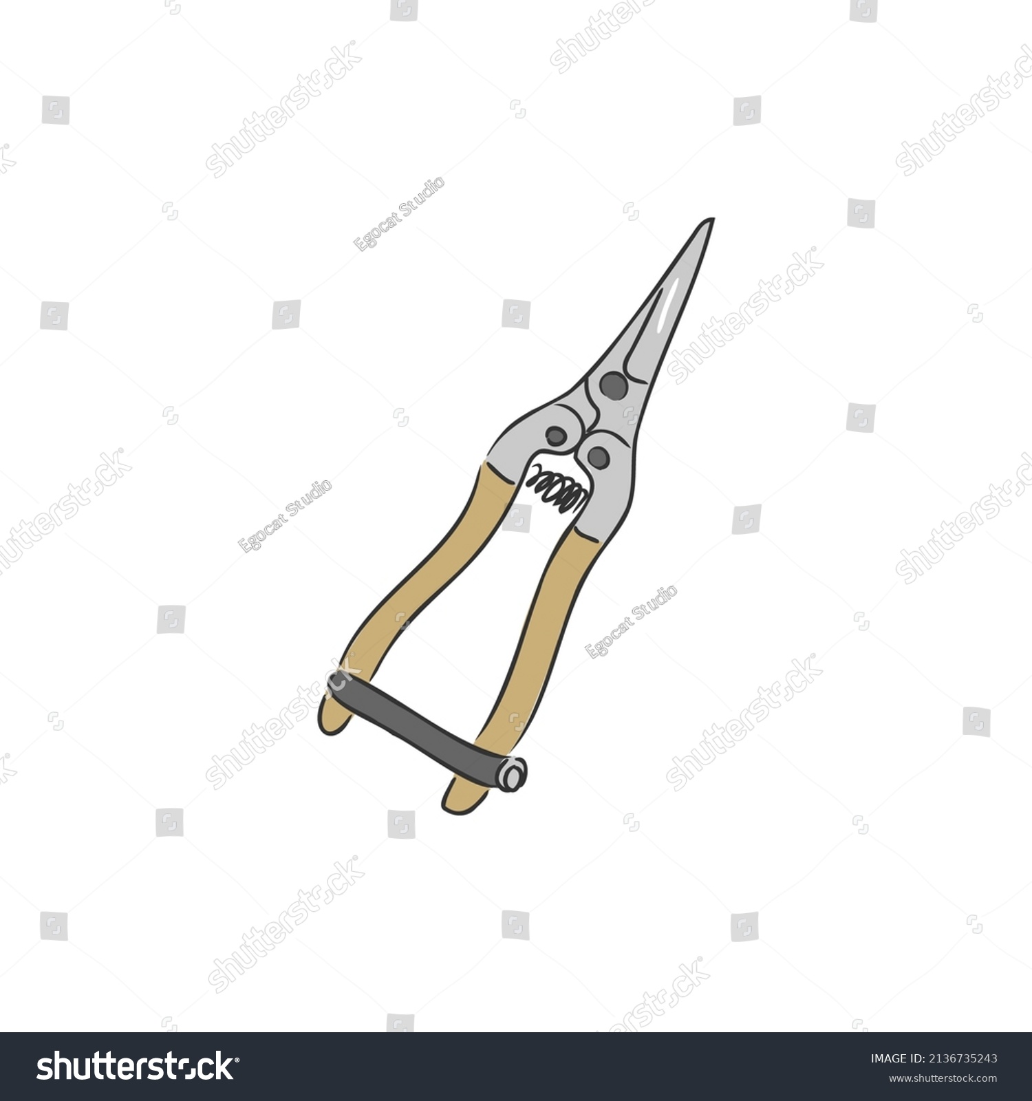 Small Rake Gardening Vector Illustration Stock Vector (Royalty Free ...