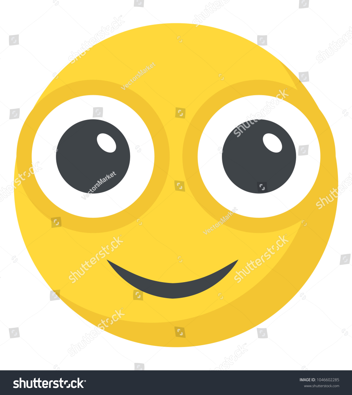 Smiley Expressing Being Happy Stock Vector (Royalty Free) 1046602285 ...