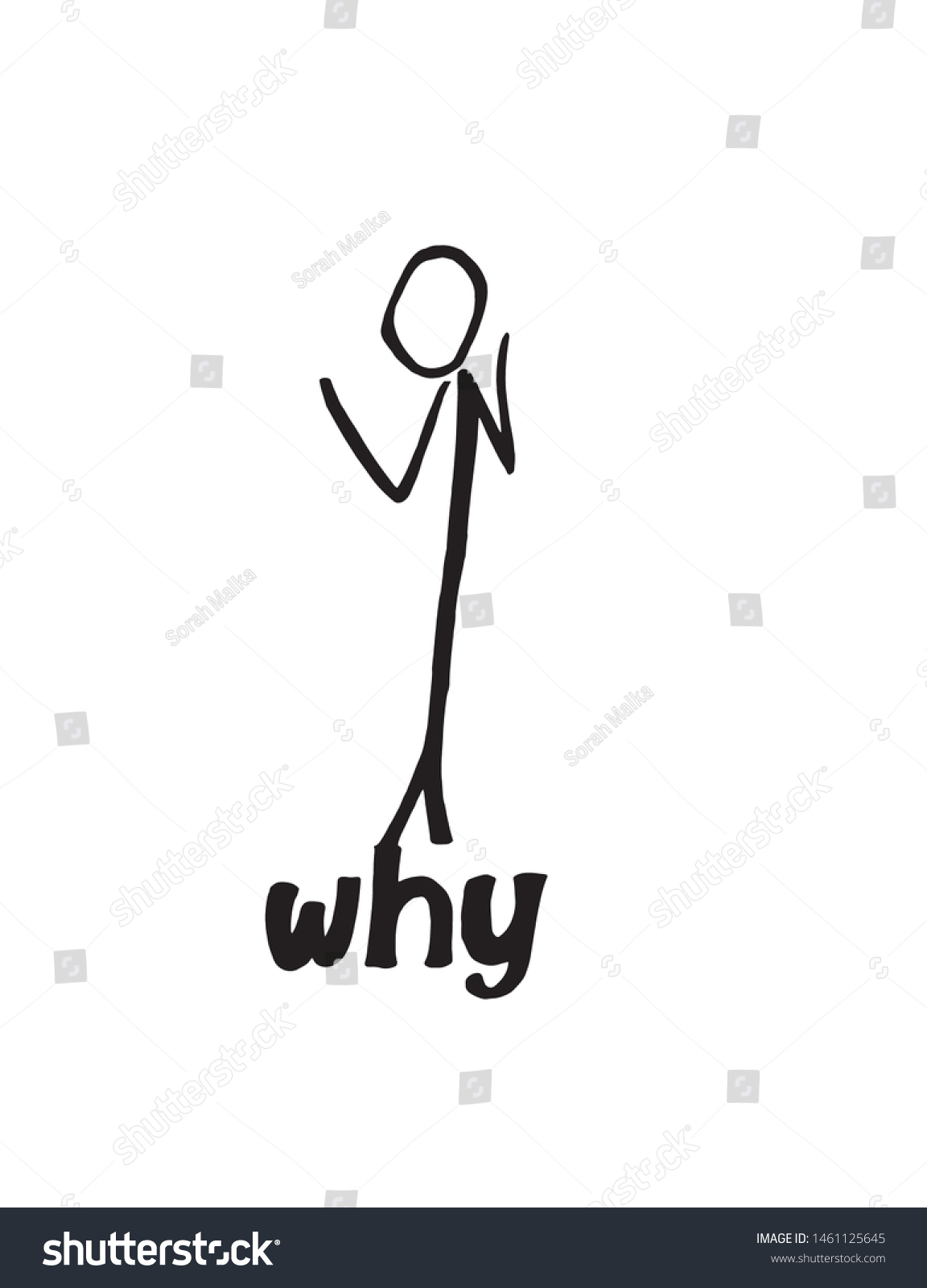 Stick Figure Asking Why: เวกเตอร์สต็อก (ปลอดค่าลิขสิทธิ์) 1461125645 ...