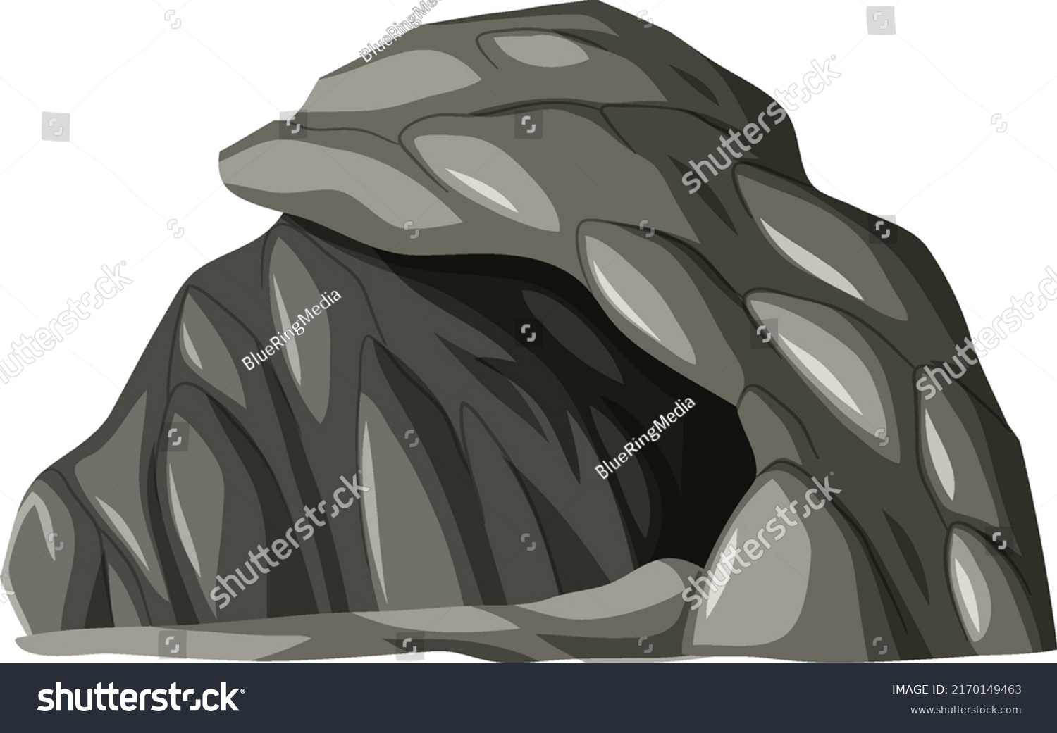 Stone Cave Isolated Illustration Stock Vector (Royalty Free) 2170149463 ...
