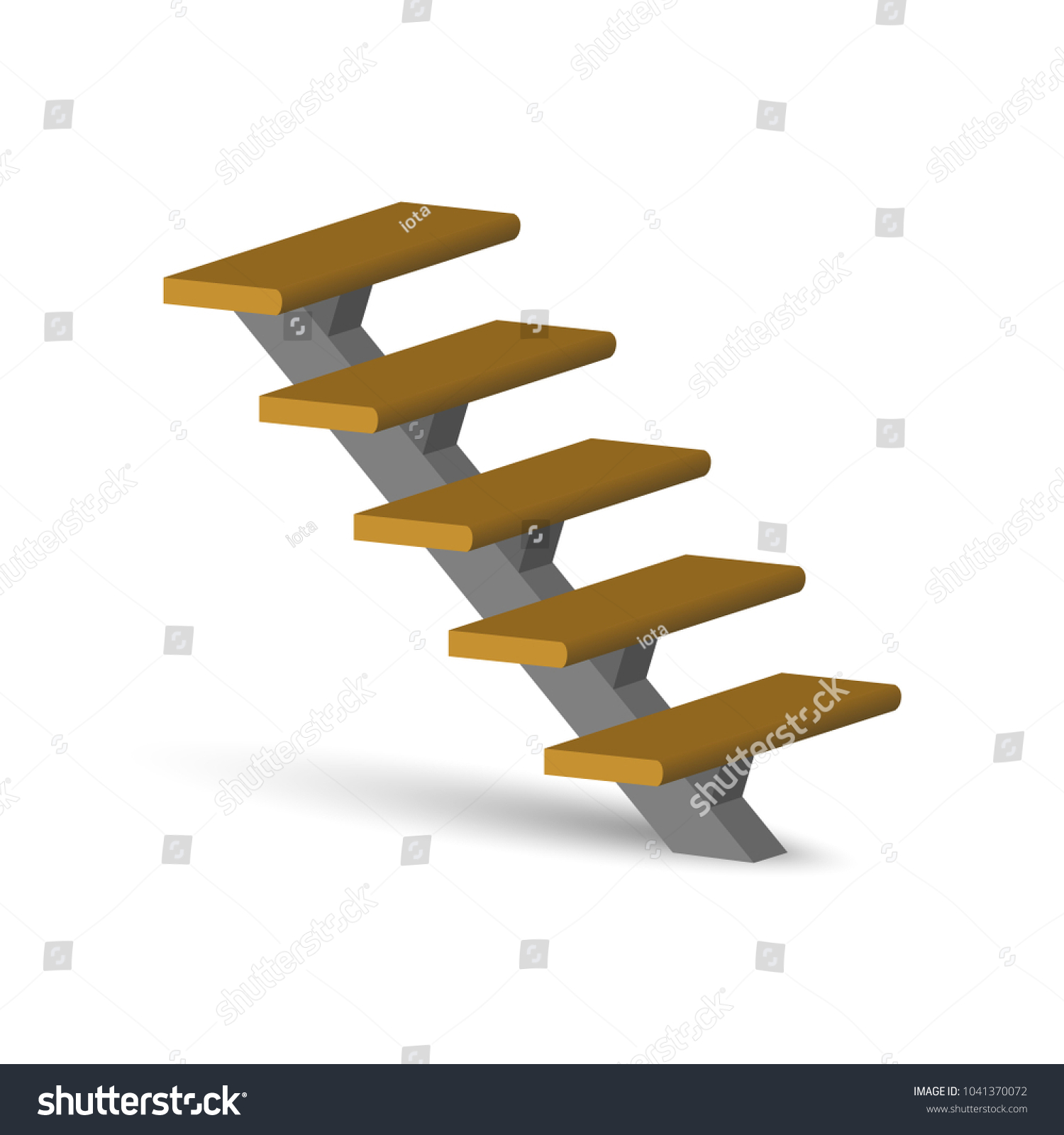 Straight Ladder Vector Stock Vector (Royalty Free) 1041370072