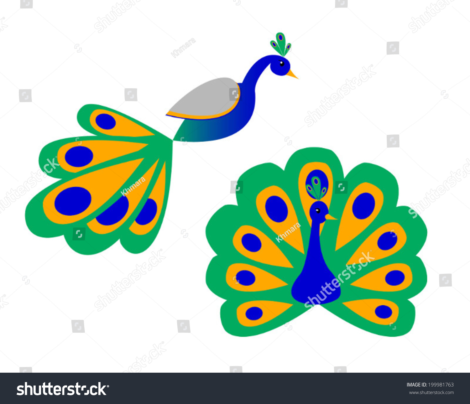 71 Peacock side view Stock Illustrations, Images & Vectors | Shutterstock