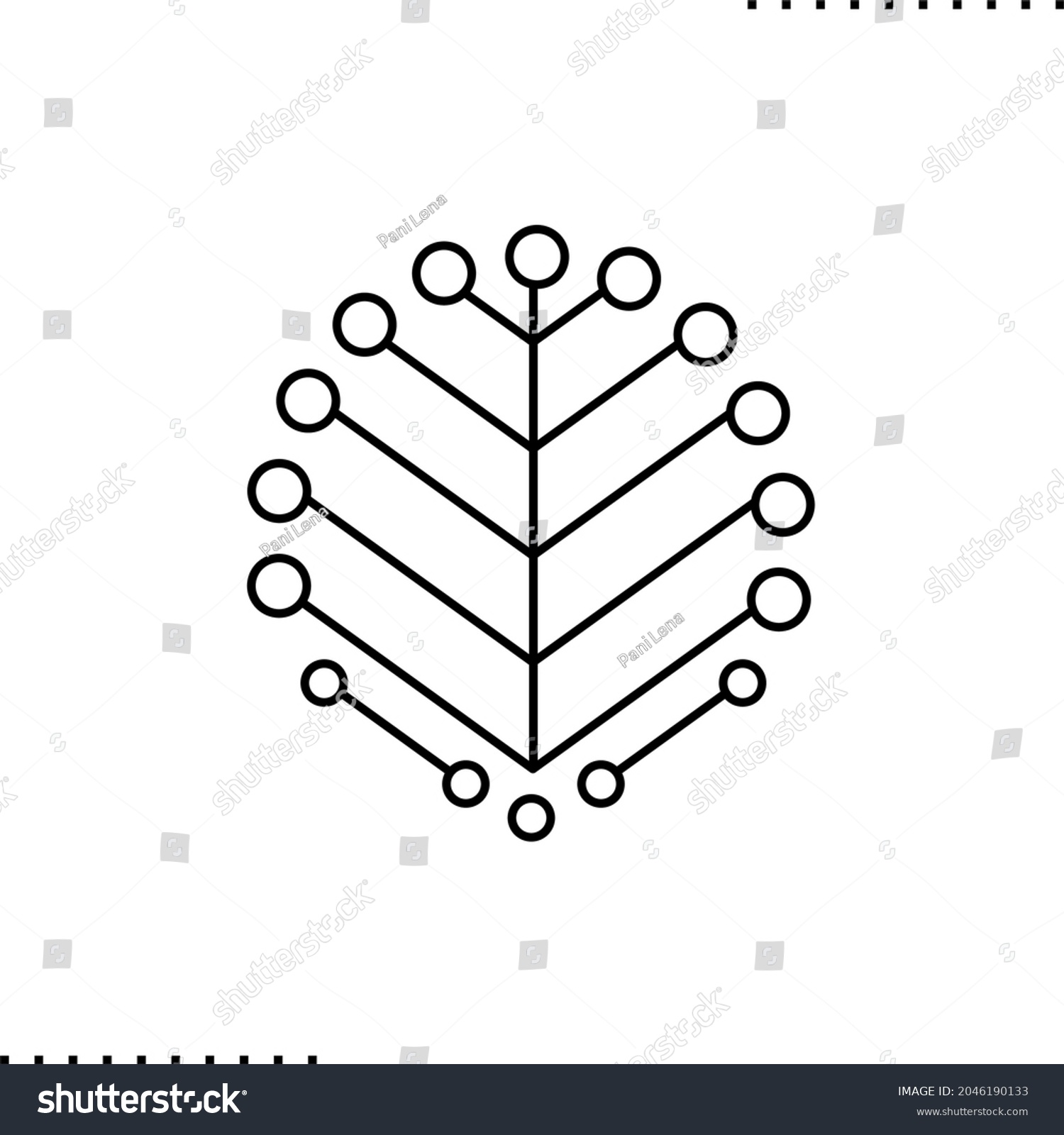 Tech Leaf Logo Vector Illustration Isolated Stock Vector (Royalty Free ...
