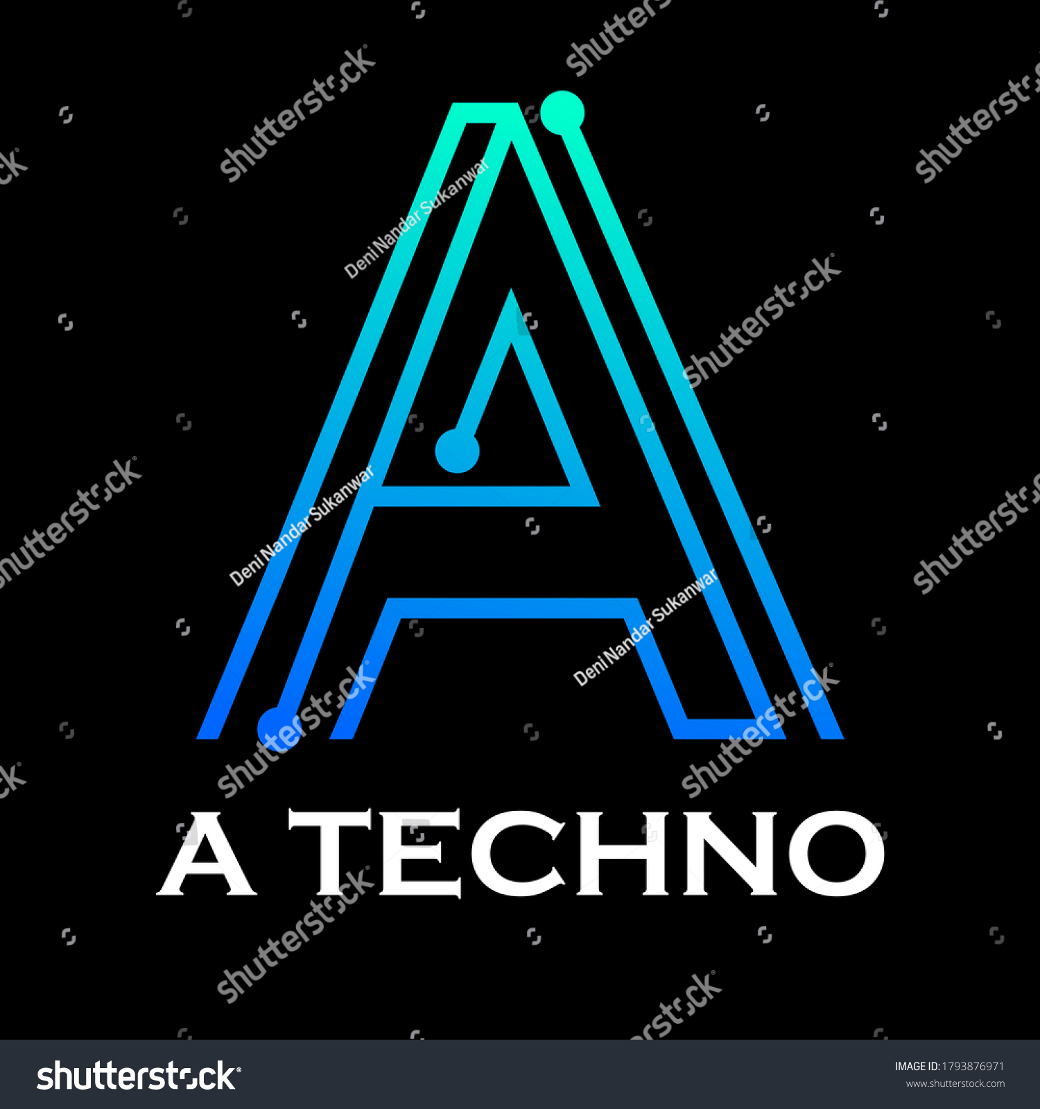 Techno Logo Design Template Illustration Stock Vector (Royalty Free ...