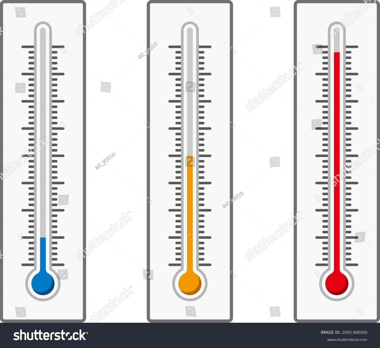 Thermometer Isolated Vector Illustration Stock Vector (Royalty Free ...