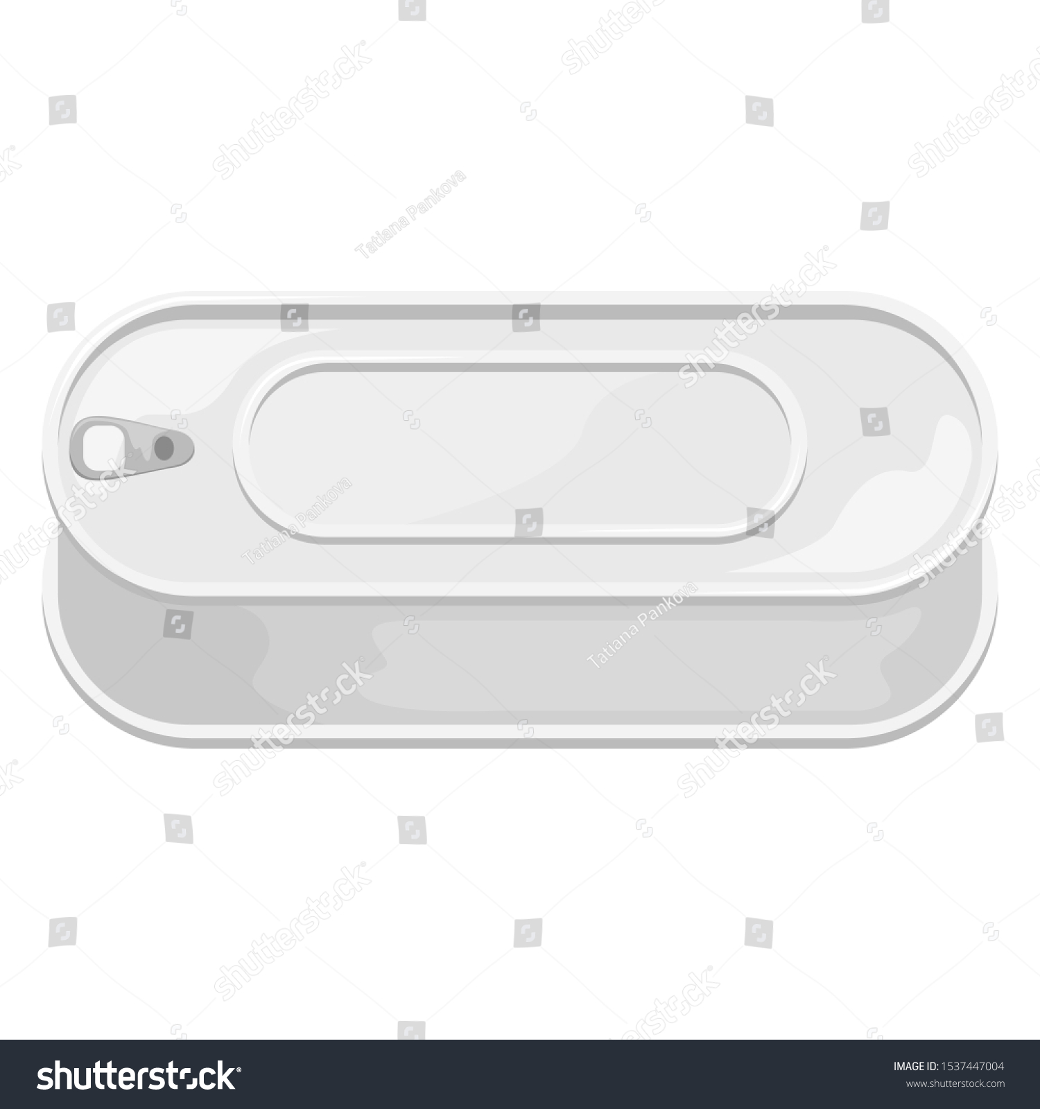 Tin Can Without Label 3d Vector Stock Vector (Royalty Free) 1537447004