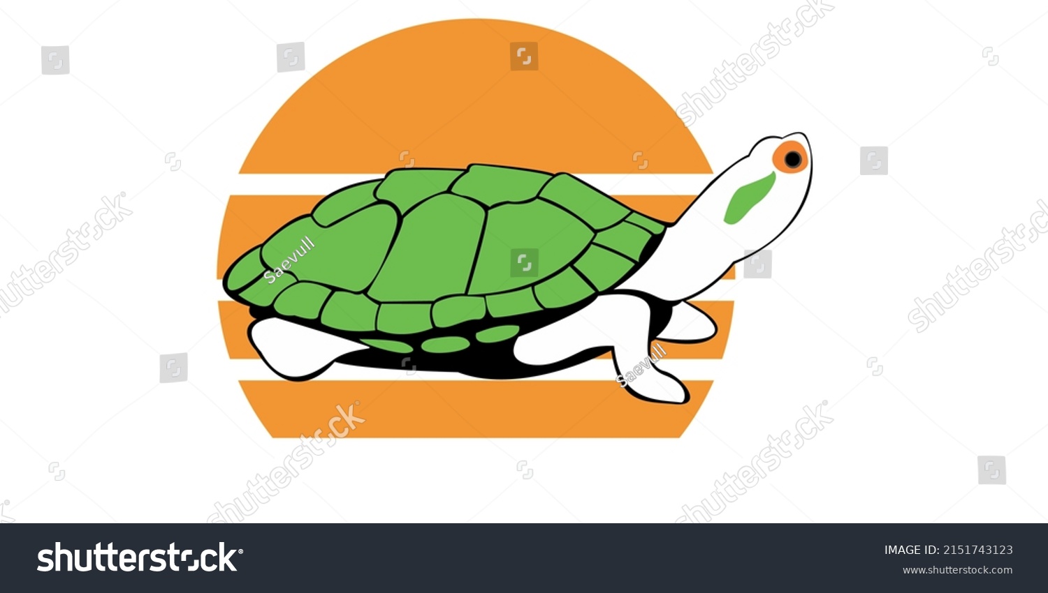 Unique Cute Cool Turtle Vector Design Stock Vector (Royalty Free ...