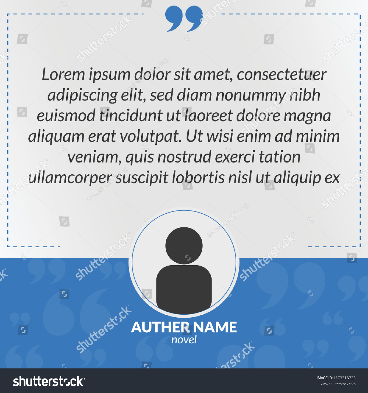 Unique Modern Creative Quote Template Stock Vector (Royalty Free ...