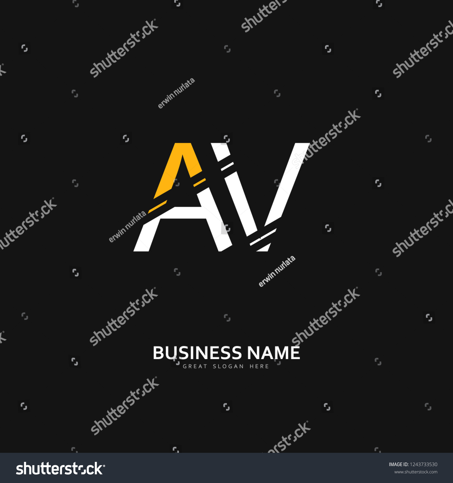 V Av Logo Letter Design Vector 스톡 벡터(로열티 프리) 1243733530 | Shutterstock