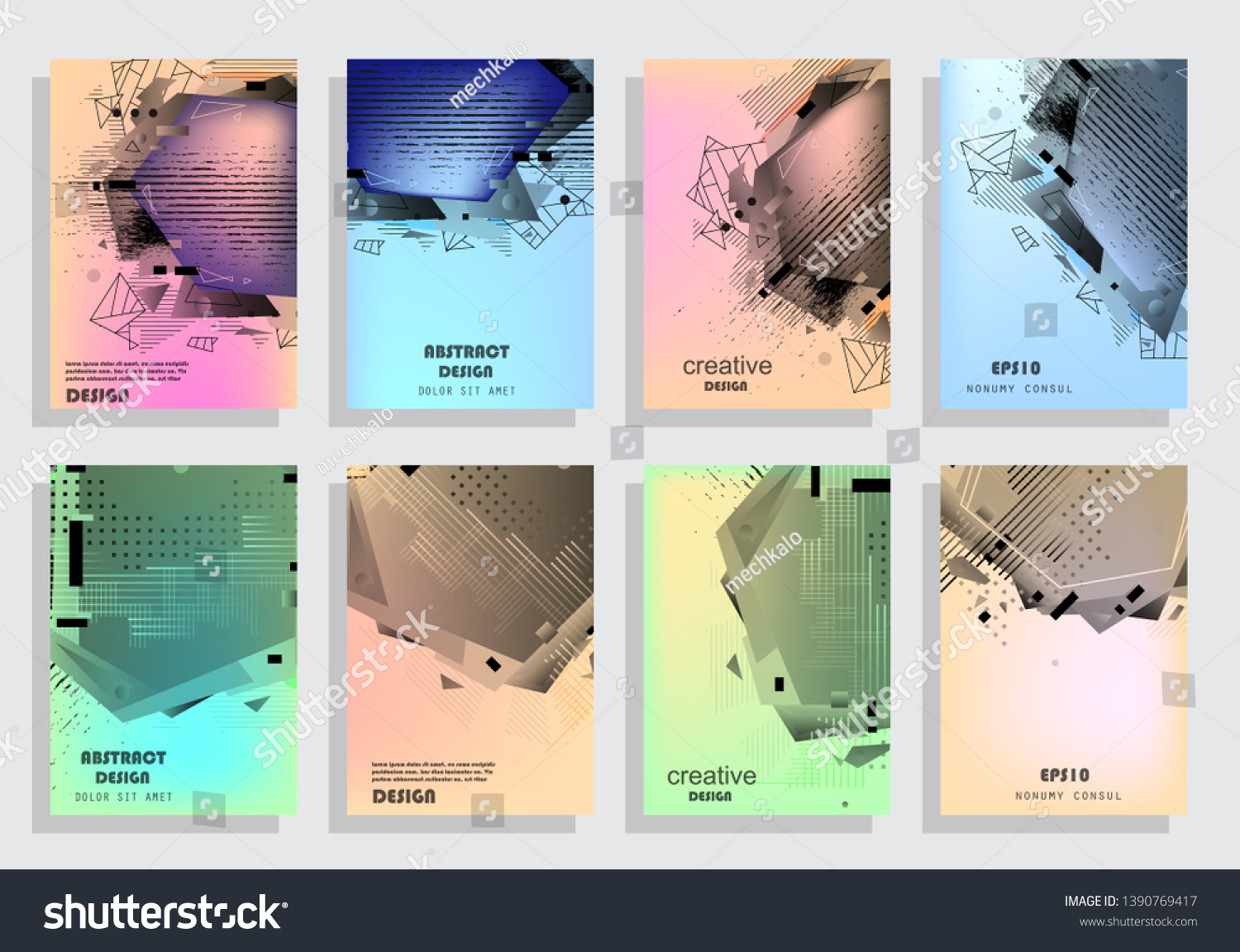 A4 Vector Brochure Banner Background 库存矢量图（免版税）1390769417 | Shutterstock