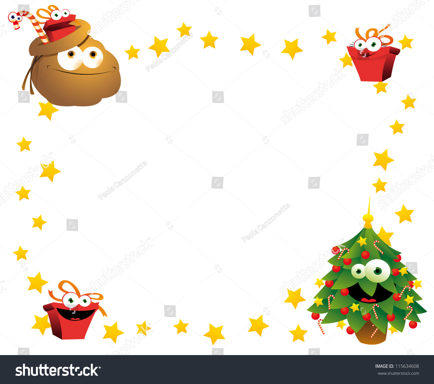 Vector Cartoon Representing Funny Horizontal Frame Stock Vector ...