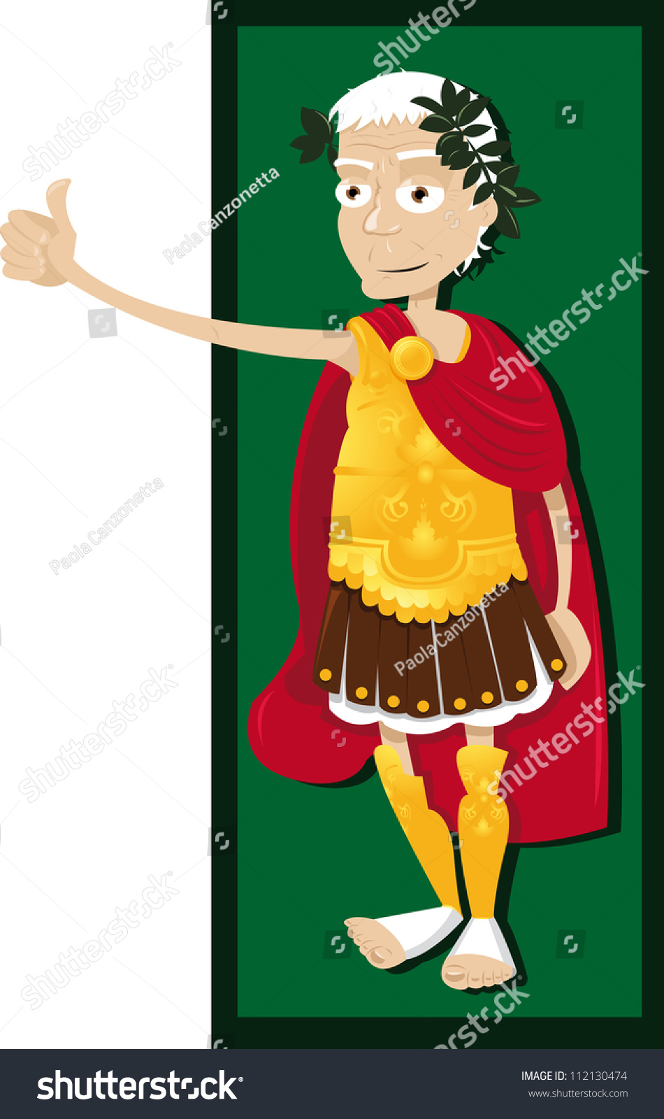 Vector Cartoon Representing Funny Julius Caesar Stock Vector (Royalty ...