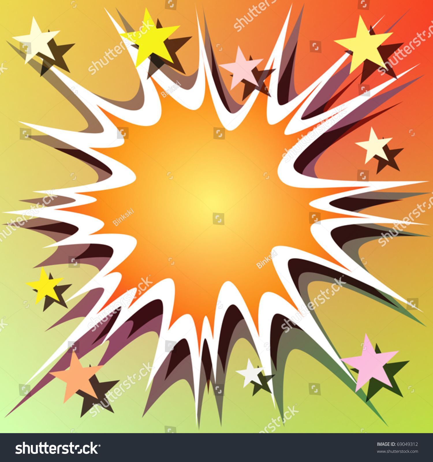 Vector Comic Book Explosion Background Stars Stock Vector (Royalty Free ...