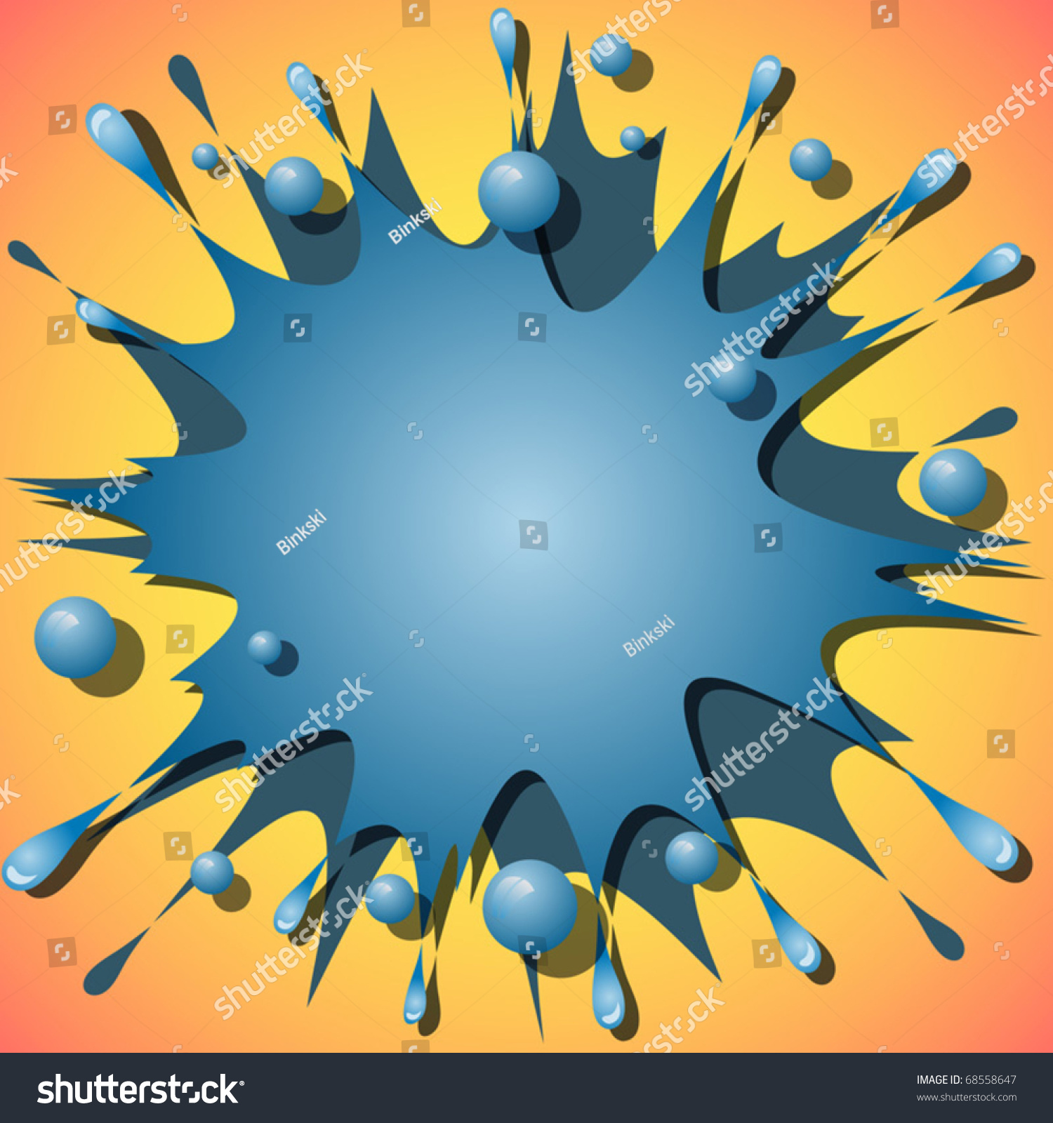 Vector Comic Book Splat Splash Background Stock Vector (Royalty Free ...
