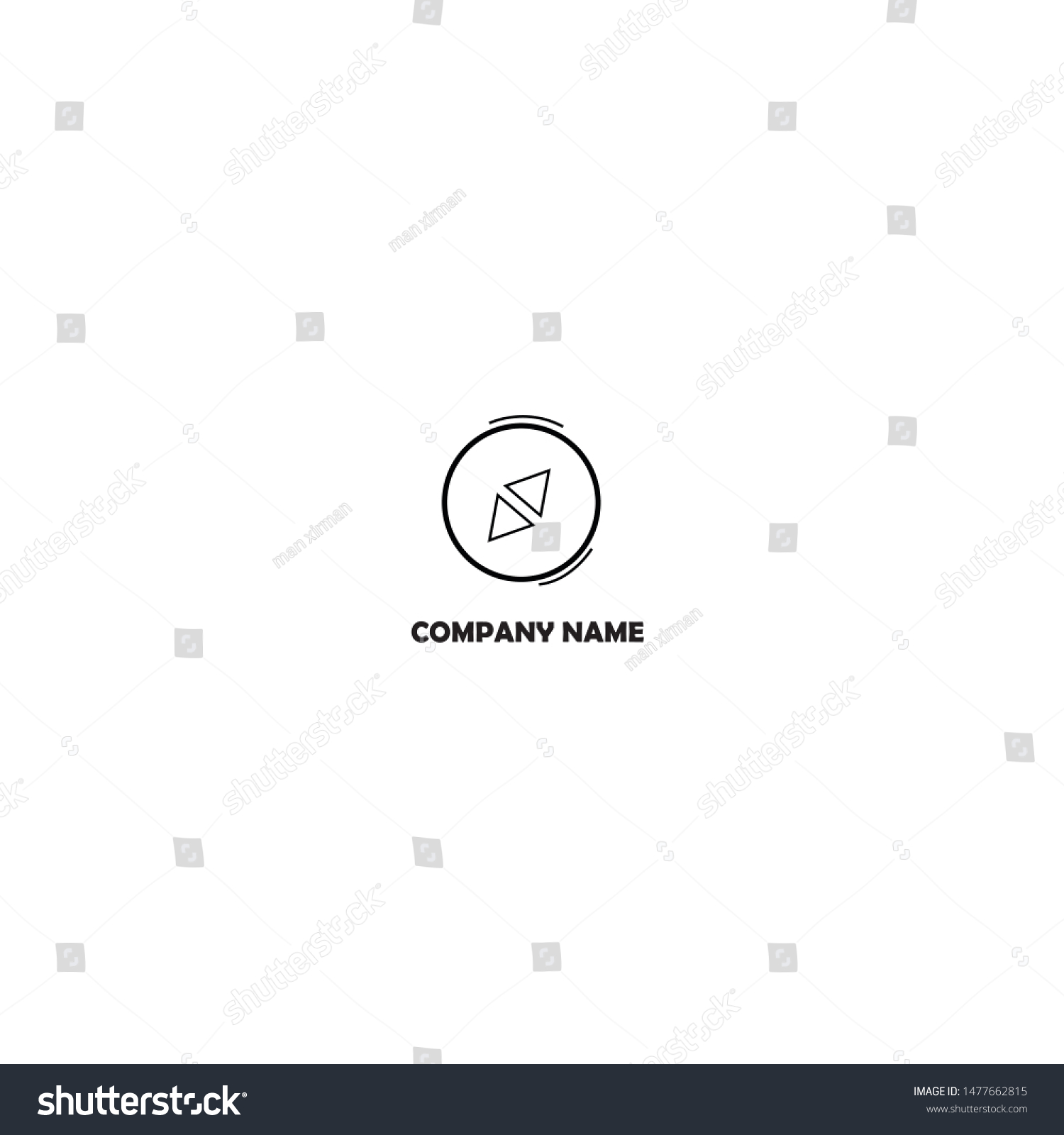 Vector Drawing Represents Technology Logo Design 스톡 벡터(로열티 프리 ...
