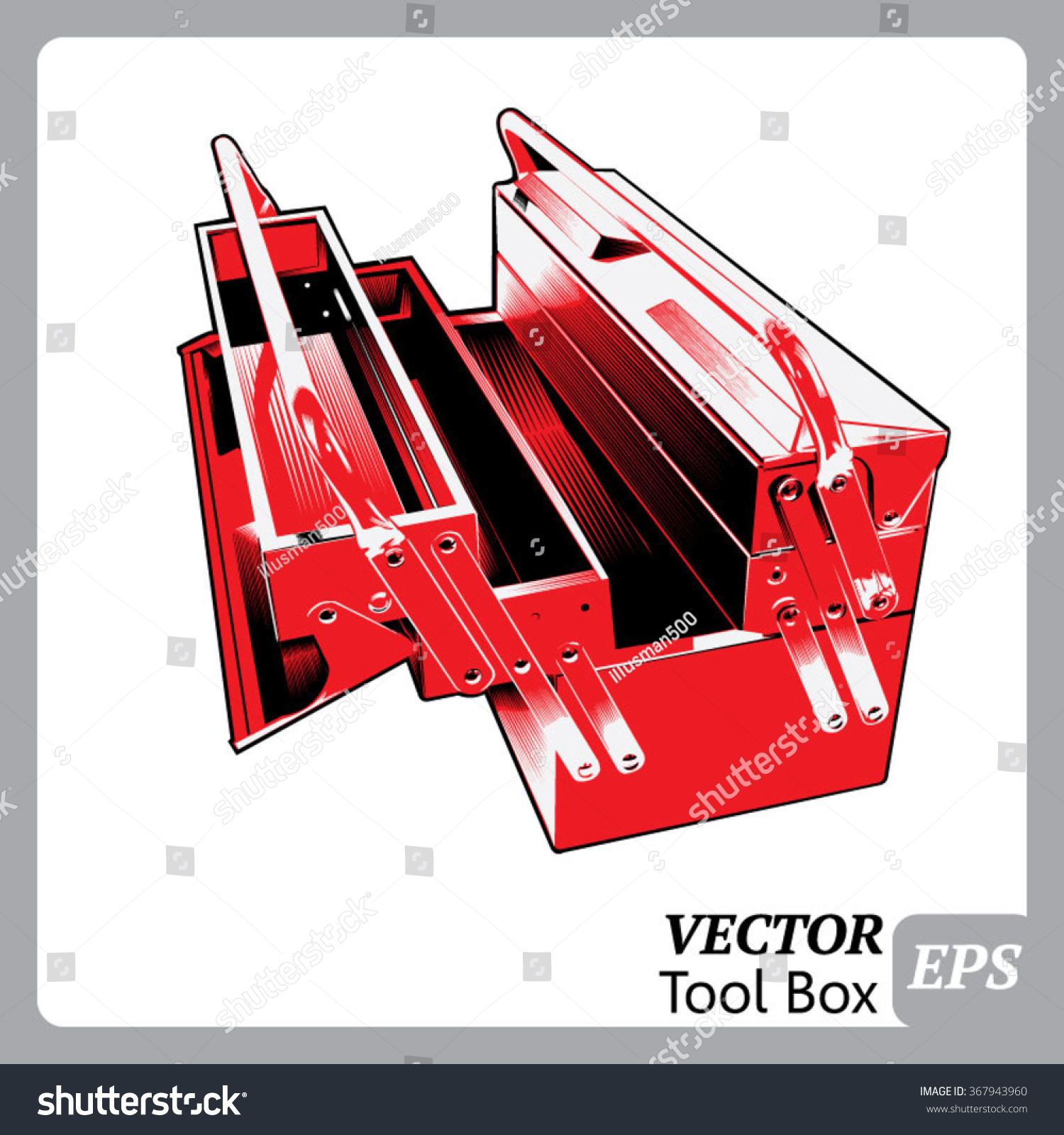 Vector Illustration Tool Box Stock Vector (Royalty Free) 367943960 ...