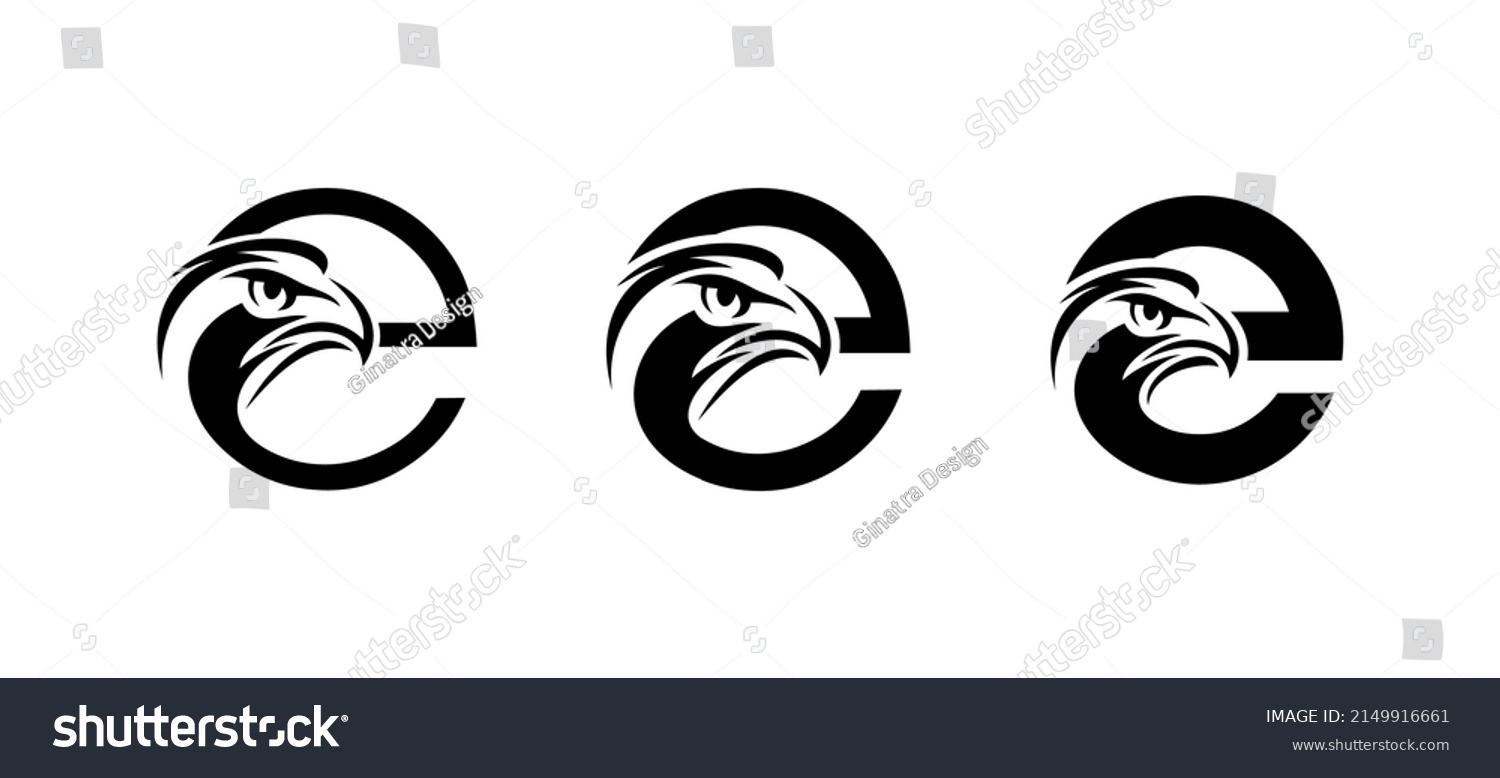 Vector Illustration Set Monogram Eagle Logo Stock Vector (Royalty Free ...