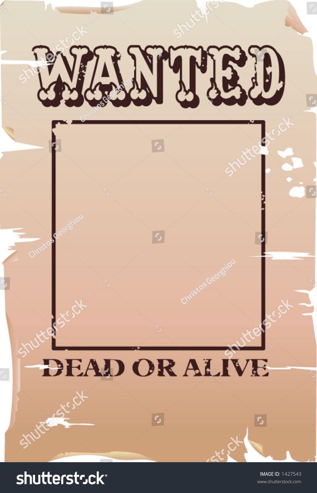 Vector Wanted Poster Type Created Poster Stock Vector (Royalty Free ...